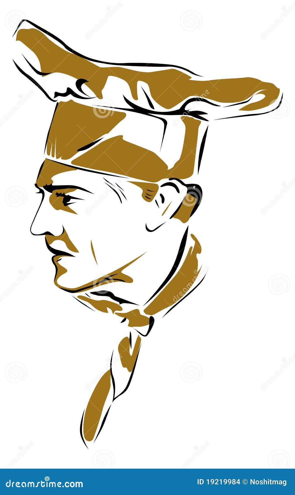 Cook man stock vector. Illustration of drawing, happy - 19219984