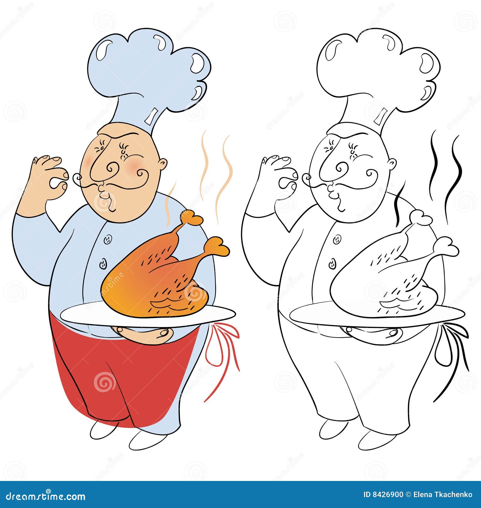 Cook man stock vector. Illustration of cook, dining, delicious - 8426900