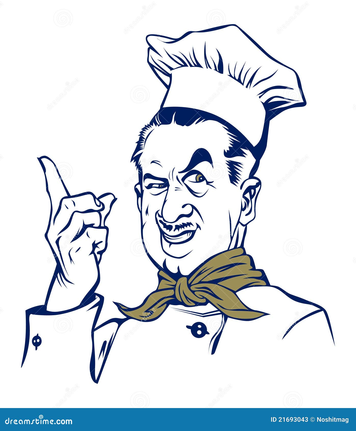 Cook man smile stock vector. Illustration of cook, happy - 21693043