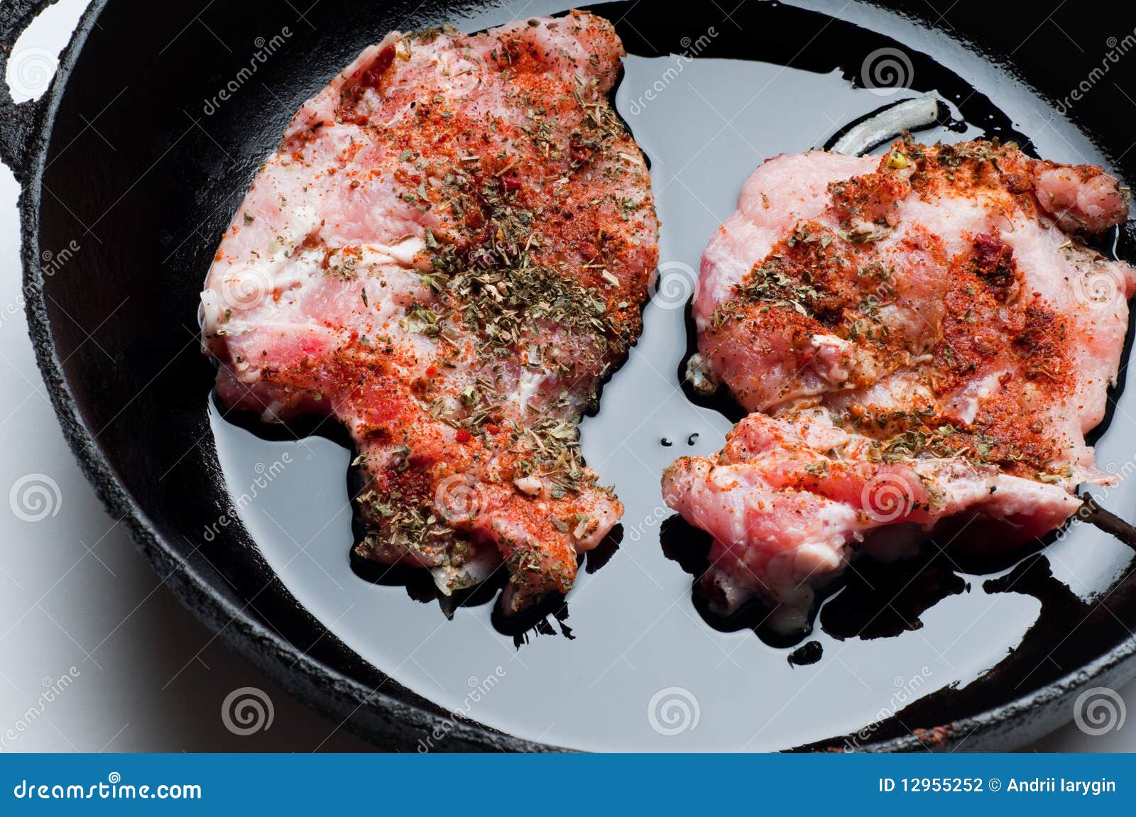 Cook meat stock photo. Image of steak, cooking, spice - 12955252