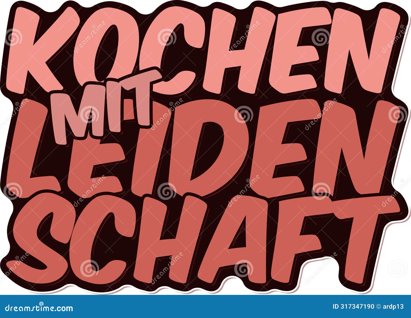 Cook with Passion Aesthetic Lettering Vector Design Stock Vector ...