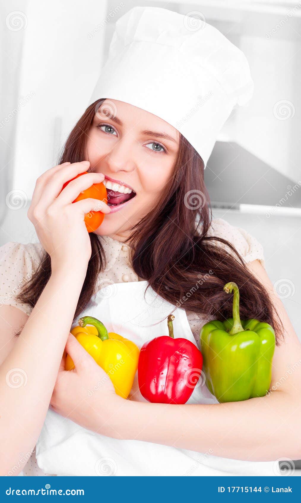 Cook with peppers stock photo. Image of vegetables, laugh - 17715144