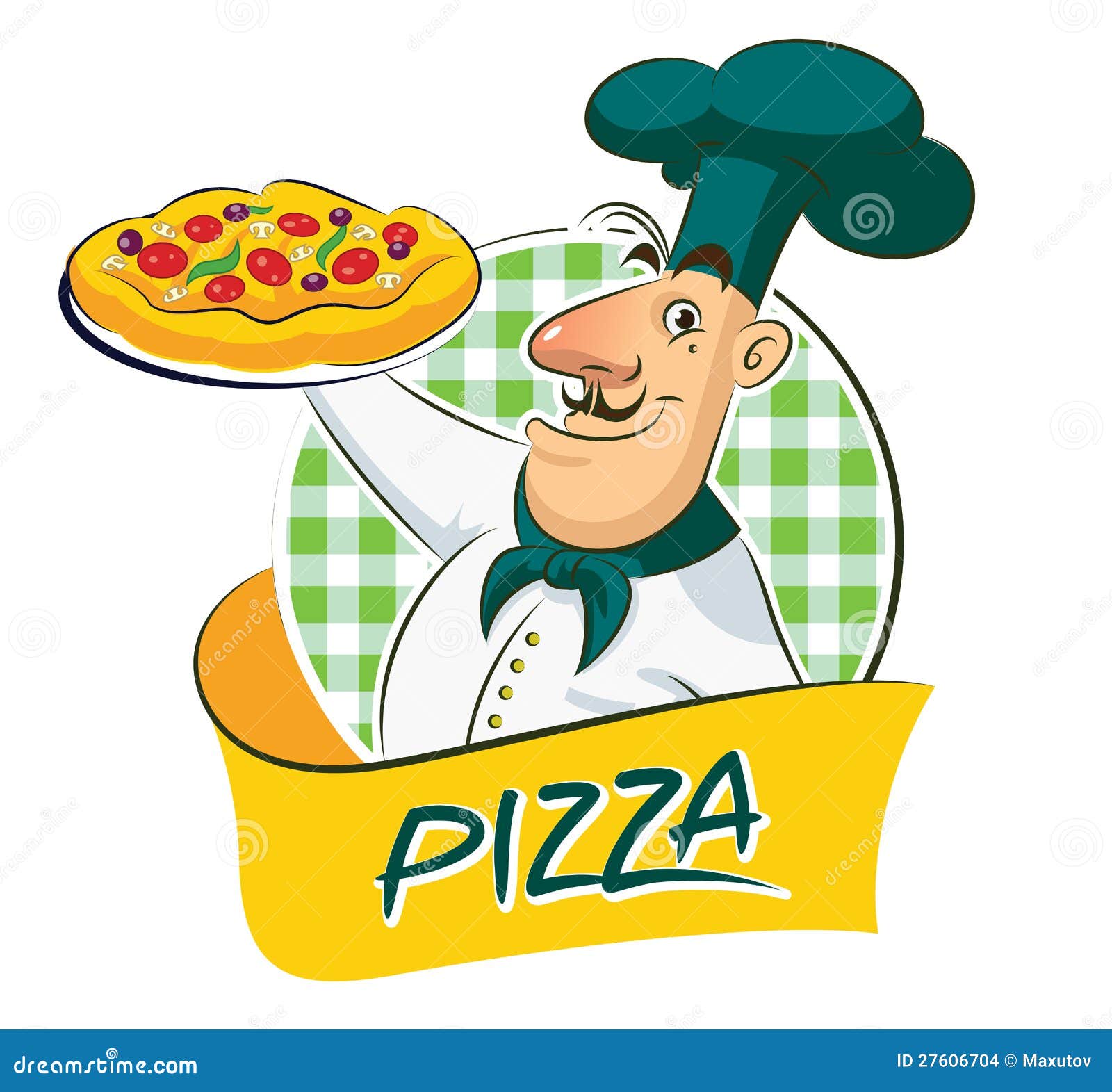 Cook pizza stock vector. Illustration of cooking, italian - 27606704