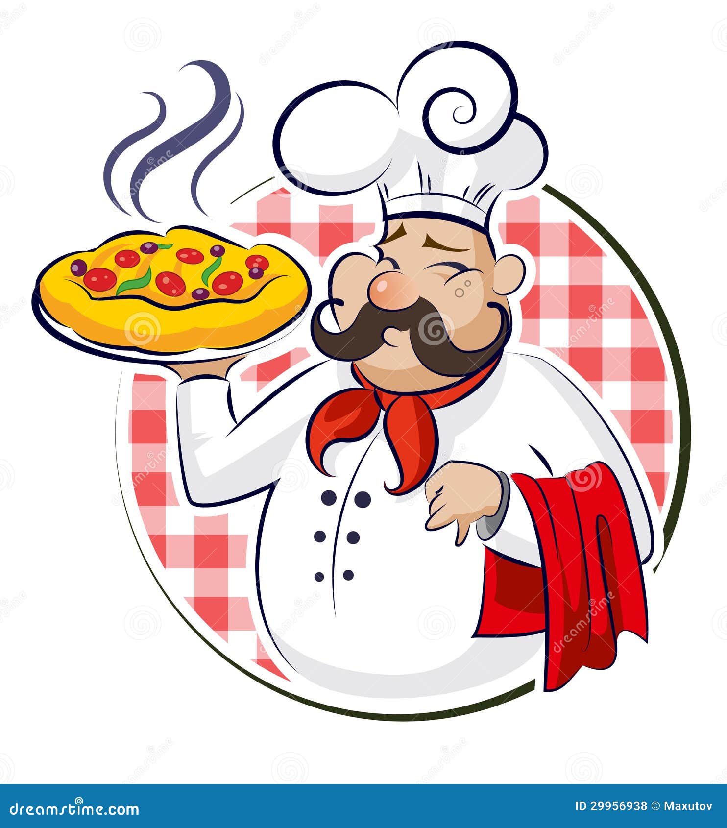Cook Pizza stock vector. Illustration of black, adult - 29956938