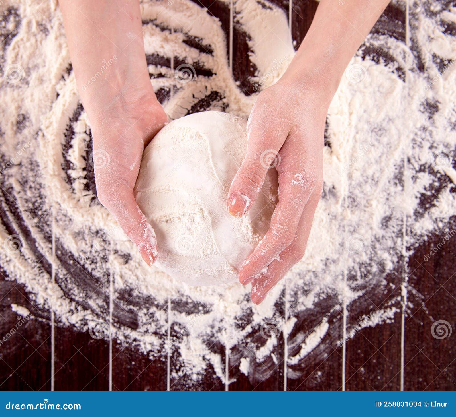 Cook Preparing Dough for Baking in the Kitchen Stock Photo - Image of ...