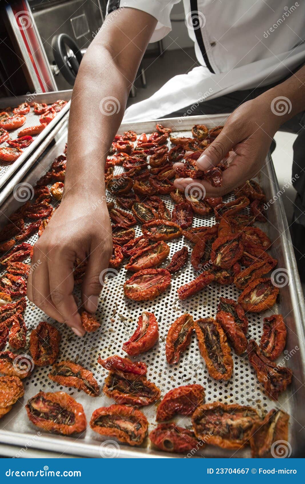 Cook Preparing Dried Tomatoes Stock Image - Image of vegetable, prepare ...
