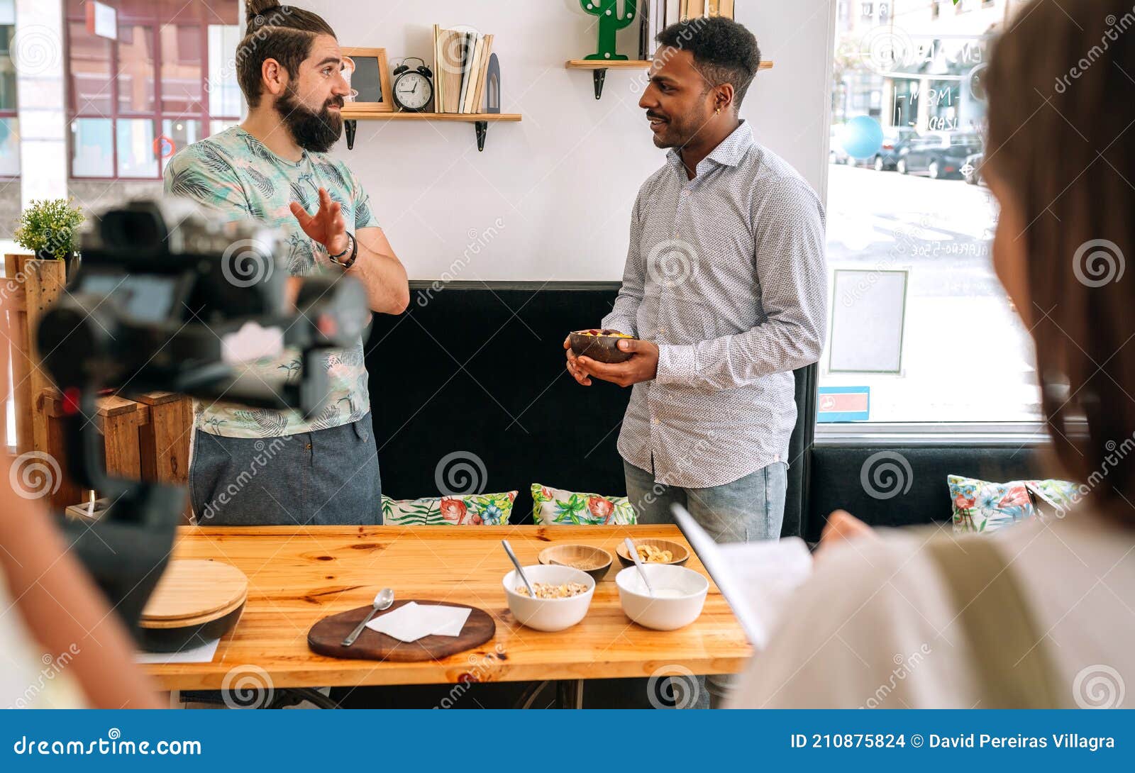 Cook and Presenter Speaking during a Live Program Stock Photo - Image ...