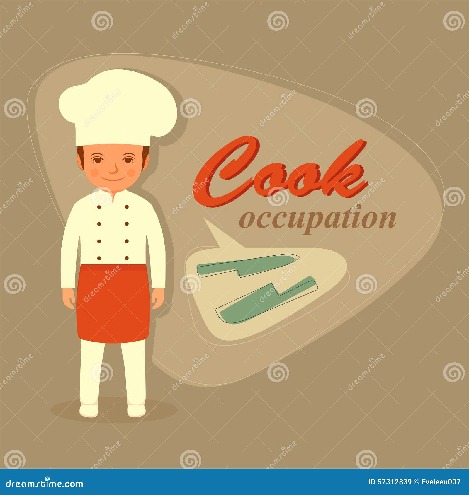 Cook profession stock vector. Illustration of occupation - 57312839