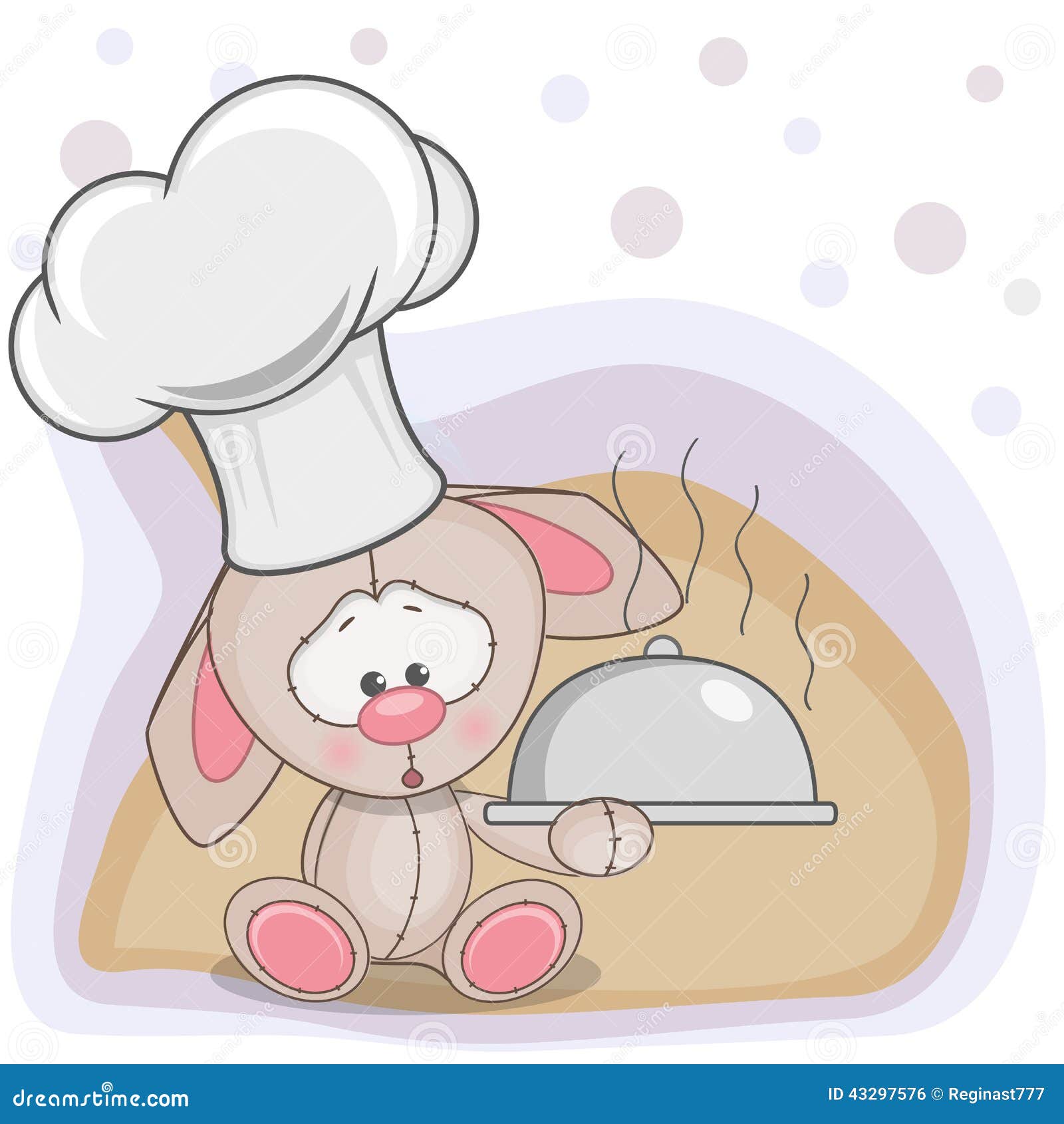 Cook Rabbit stock vector. Illustration of people, characters - 43297576