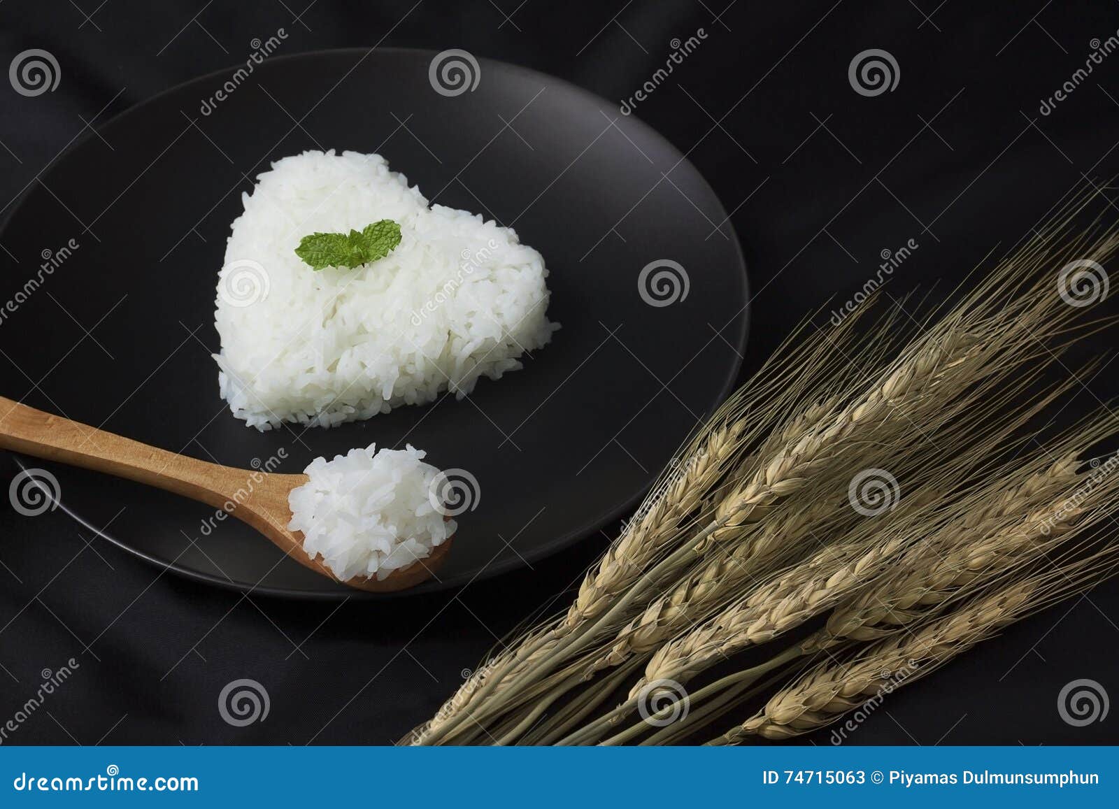 Cook Rice Serve with Heart Shape Stock Image - Image of boiled, china ...