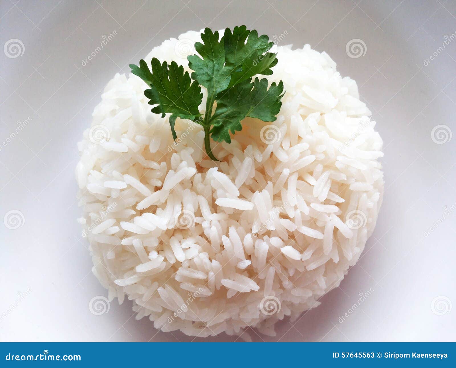 Cook Rice on White Background Stock Image - Image of white, asian: 57645563