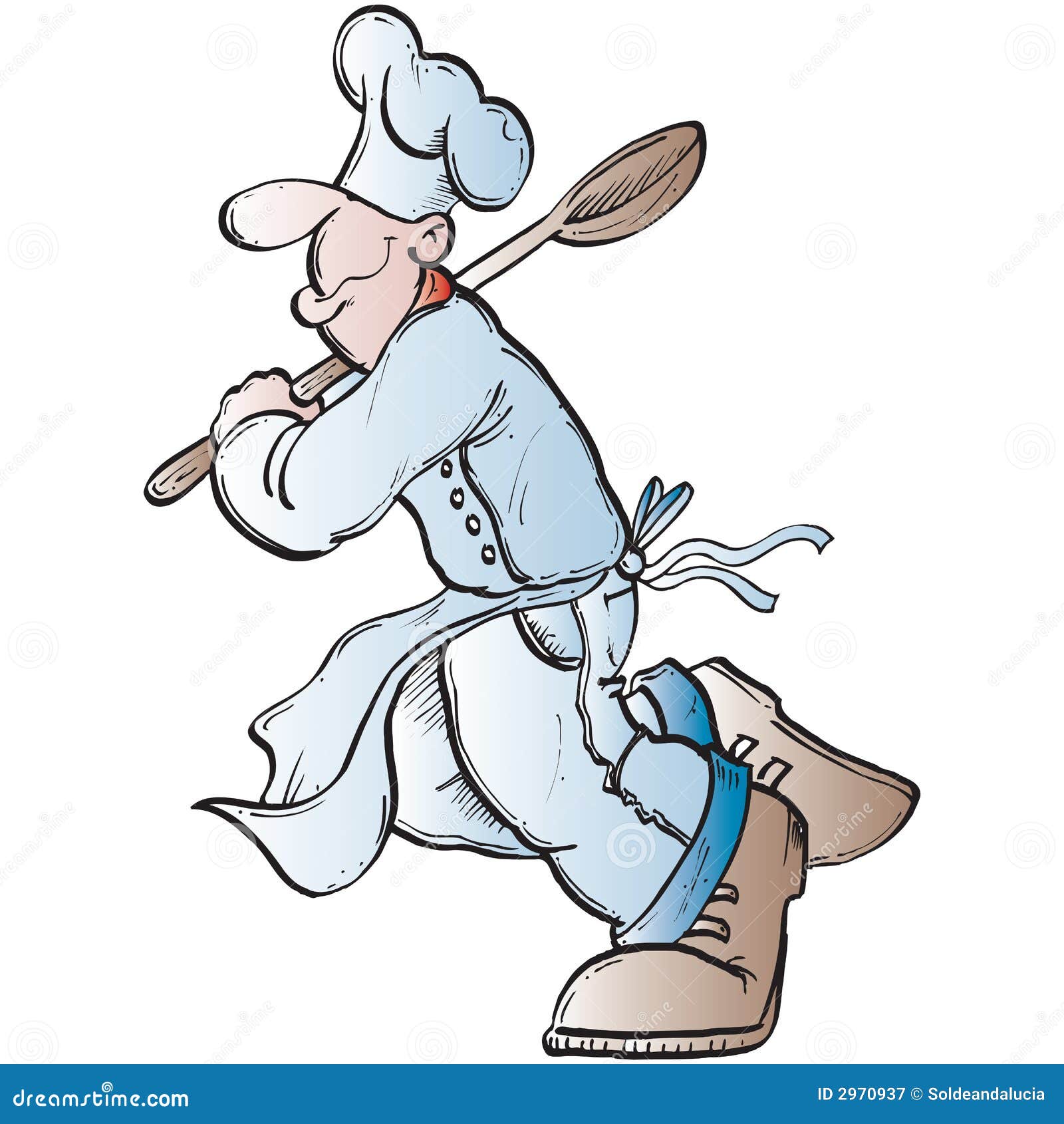 Cook running stock vector. Illustration of funny, gastronomy - 2970937