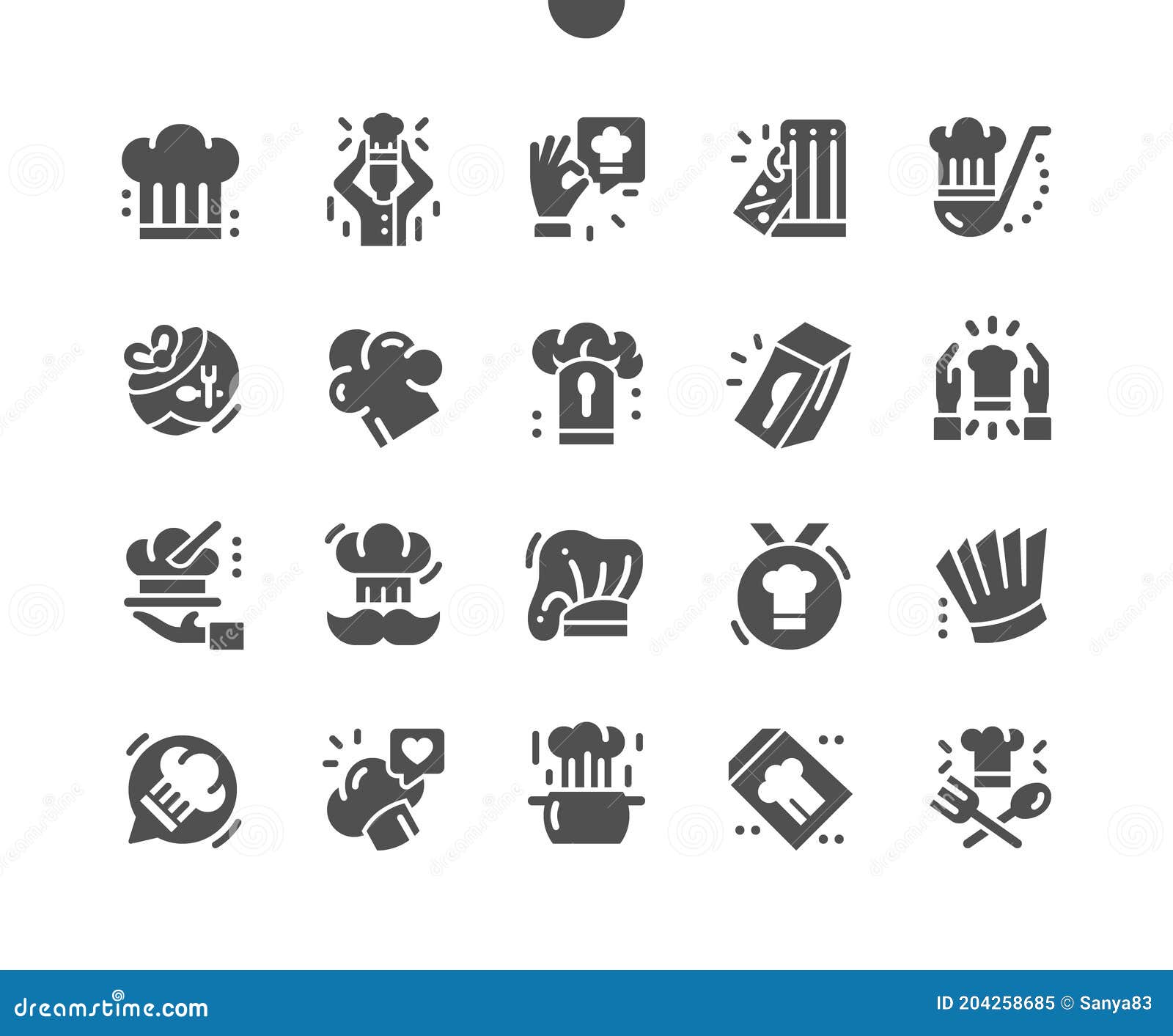 Cook`s Cap. Chef`s Headdress. Kitchenware. Form for Workers Stock ...