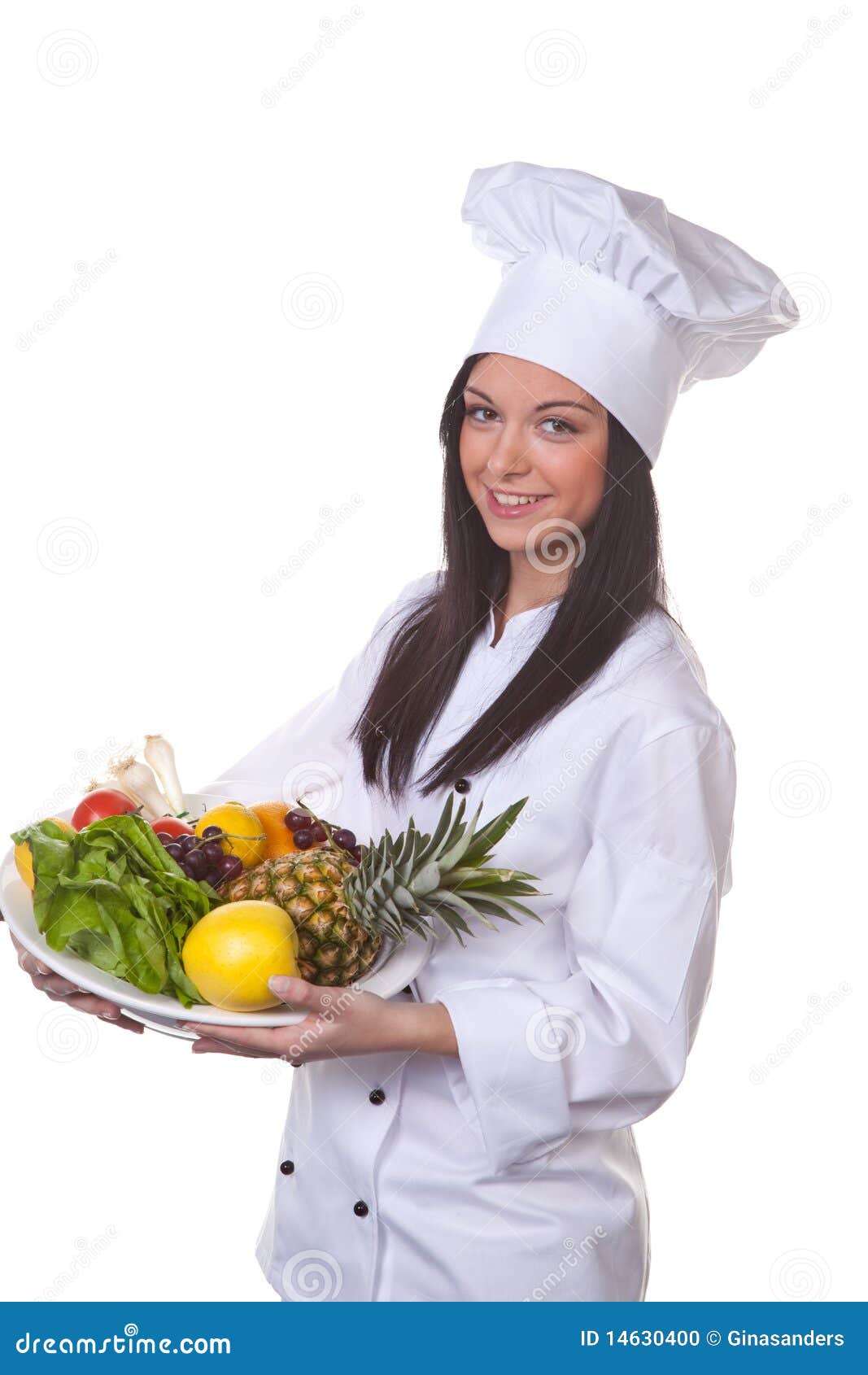 Cook served a fruit stock photo. Image of restaurant - 14630400