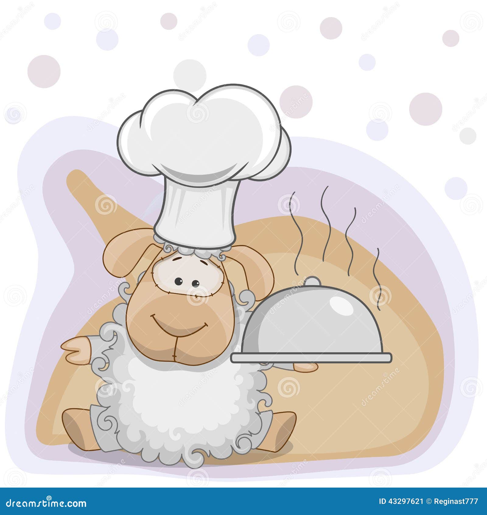 Cook Sheep stock vector. Illustration of cute, humor - 43297621