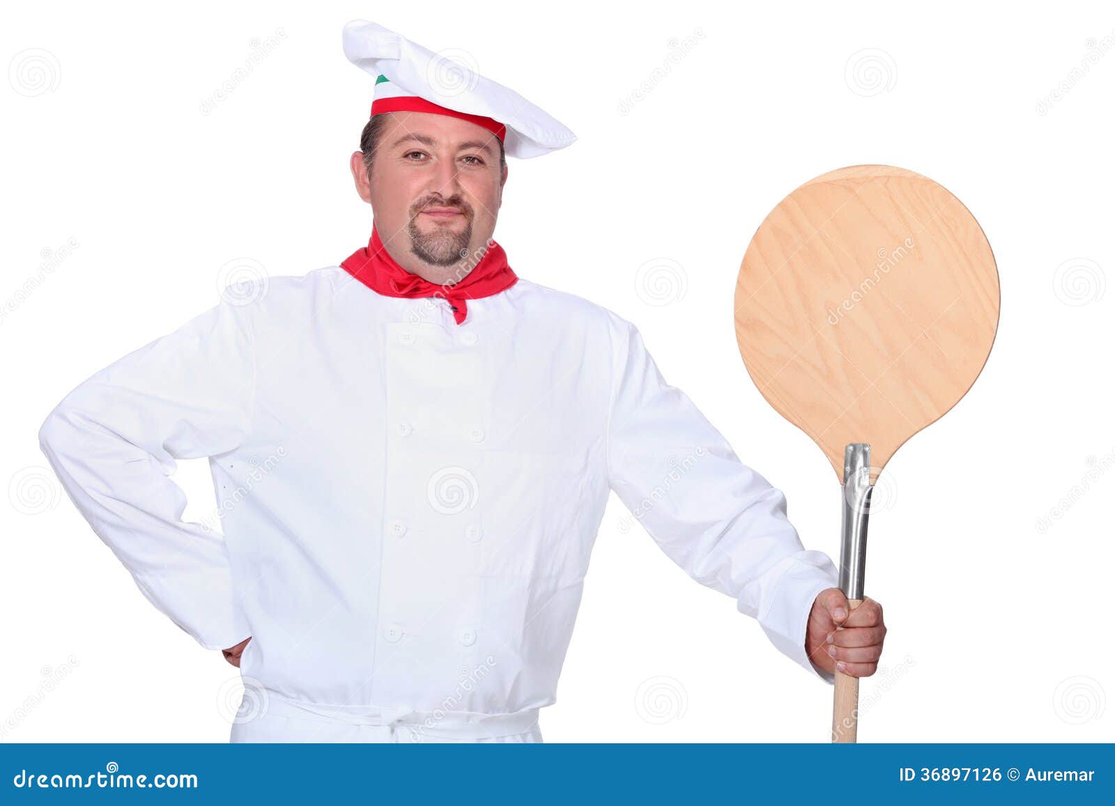 Cook with shovel for oven stock photo. Image of bread - 36897126