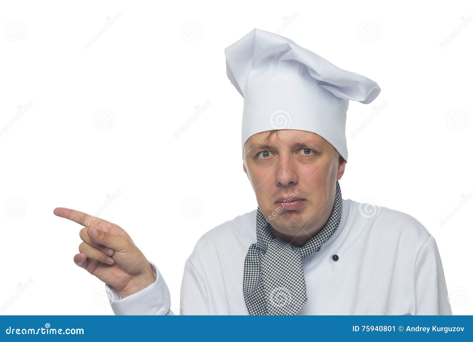 Cook Shows Hand Sign Direction Stock Image - Image of chef, recipe ...