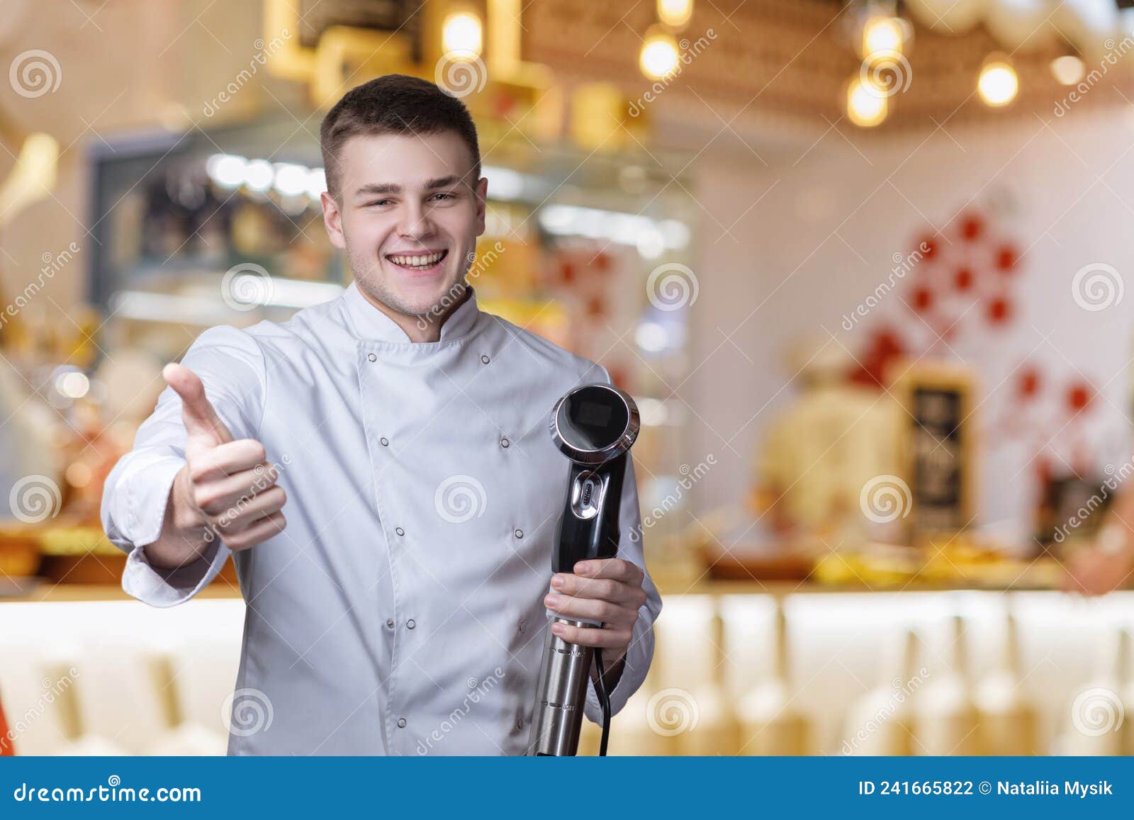 Cook Shows Ok by Hand with Low Temperature Cooking Machine Stock Photo ...