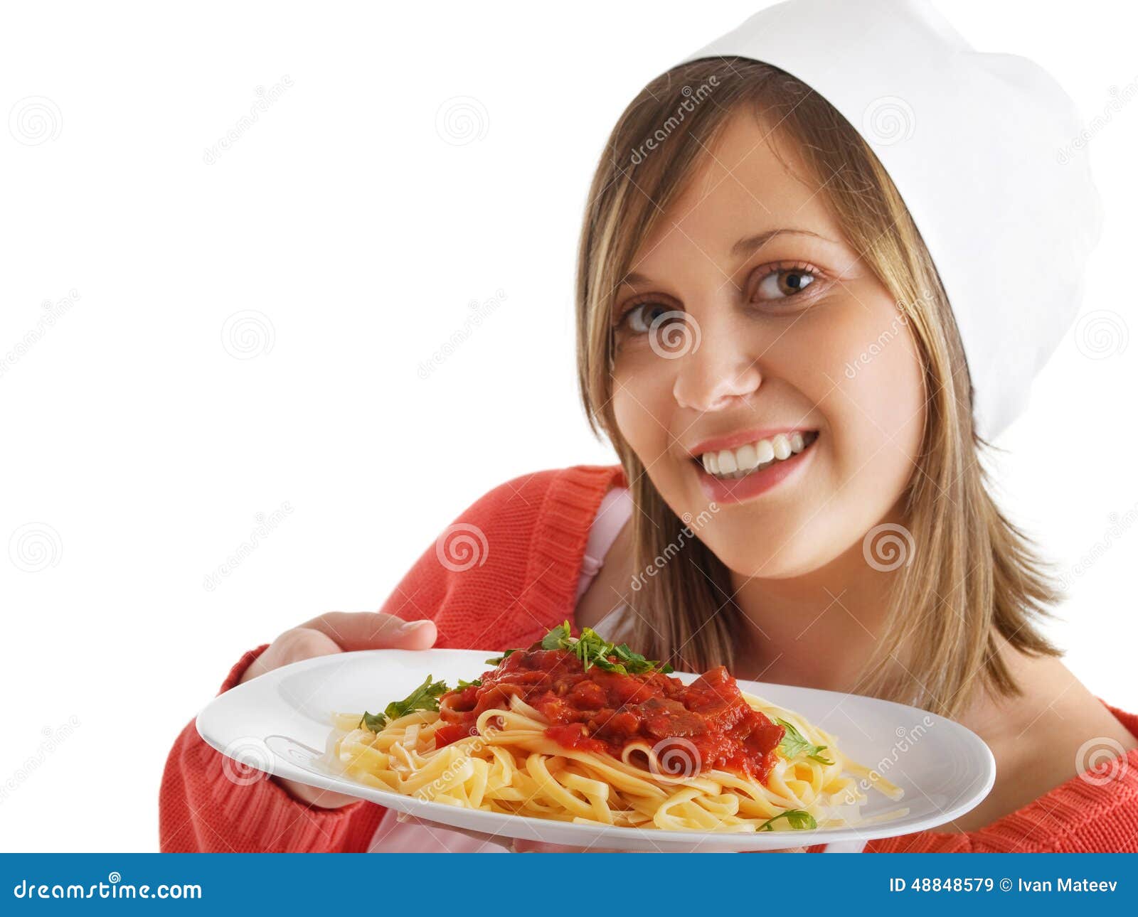 Cook with spaghetti stock image. Image of ready, 1000008305 - 48848579
