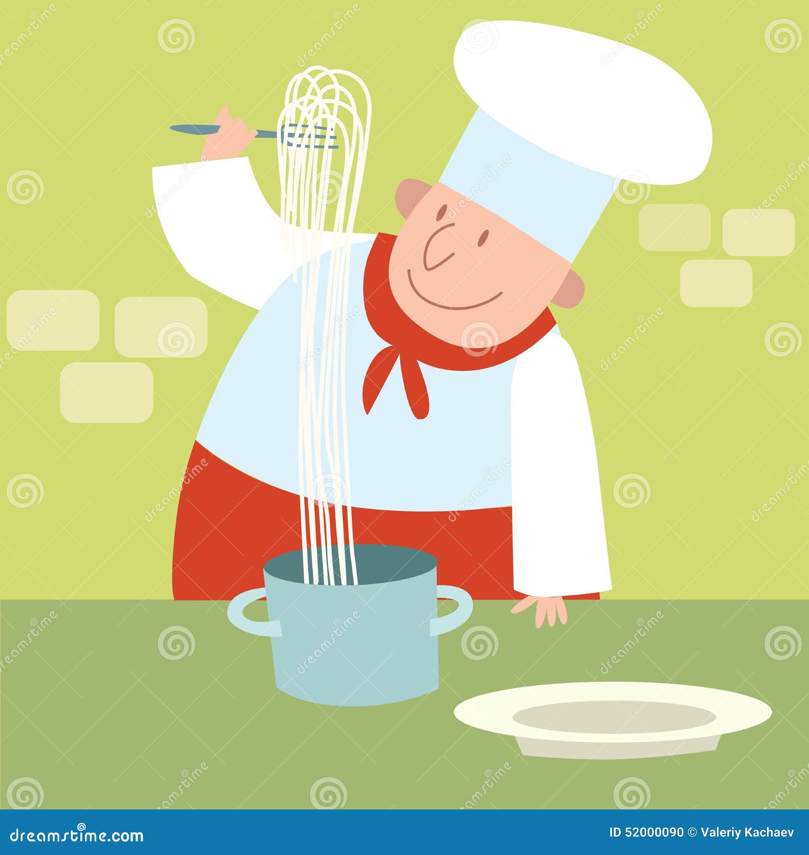 Cook Looks Out The Poster Cartoon Vector | CartoonDealer.com #24259817