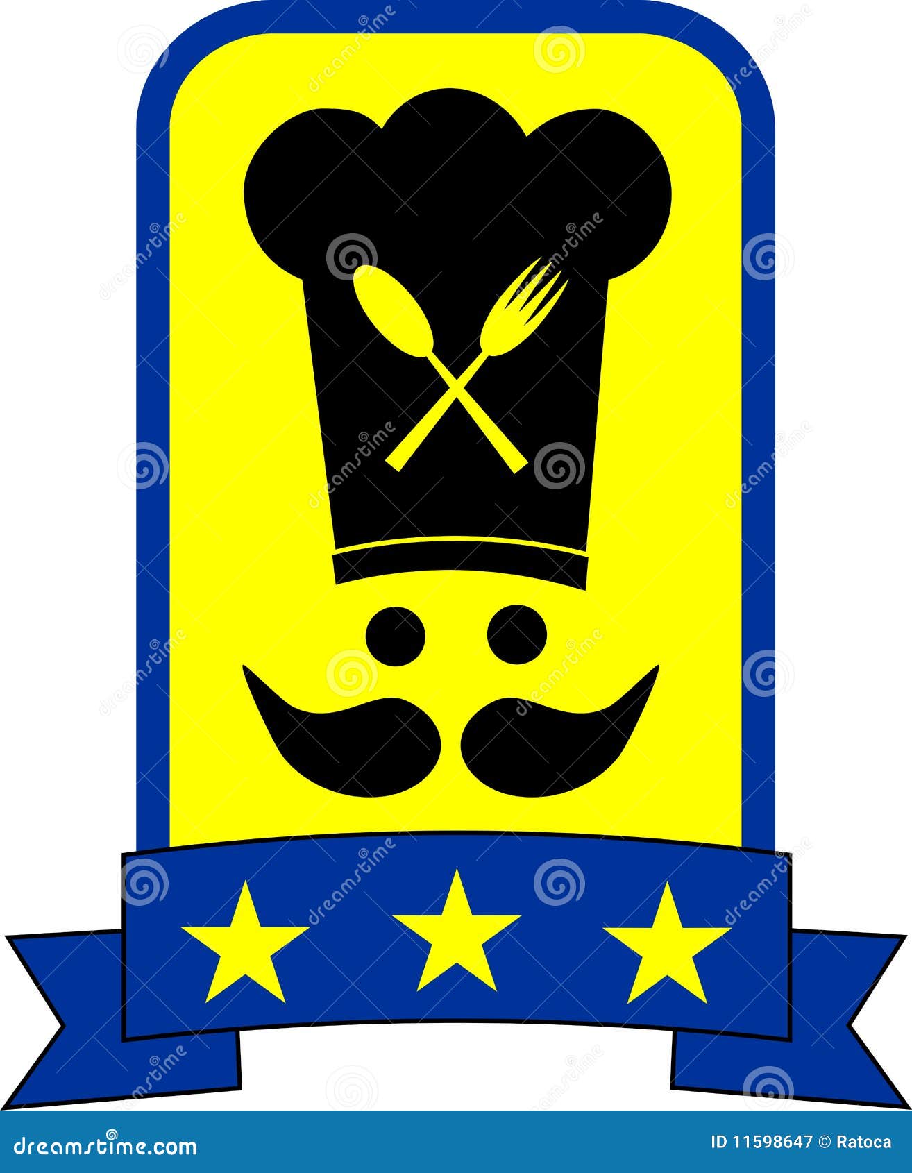 Cook star stock vector. Illustration of kitchen, title - 11598647