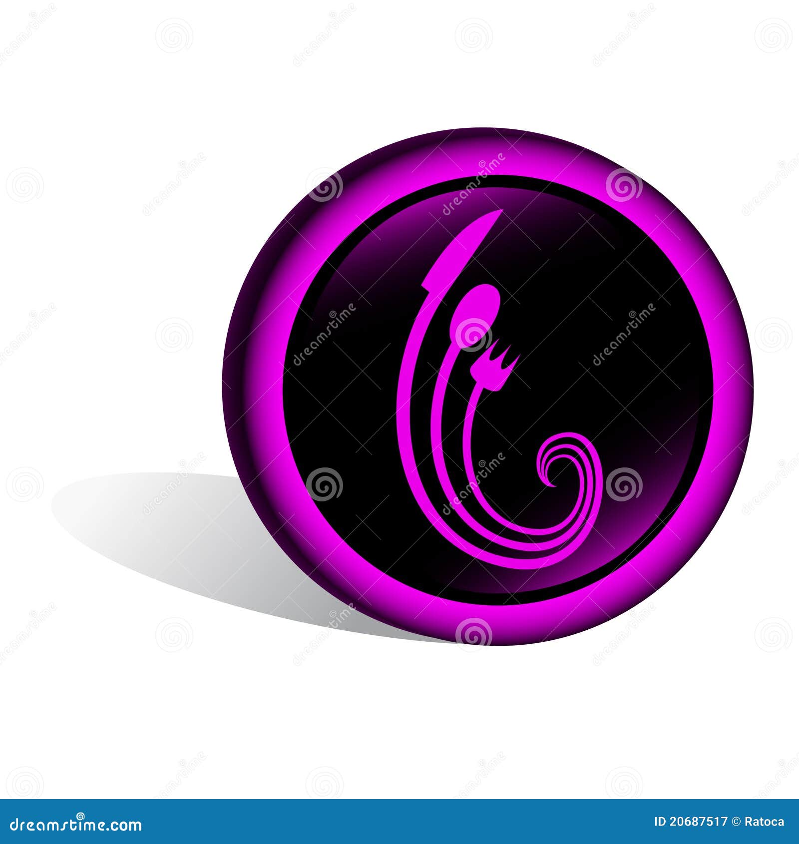 Cook symbol stock vector. Illustration of curve, design - 20687517