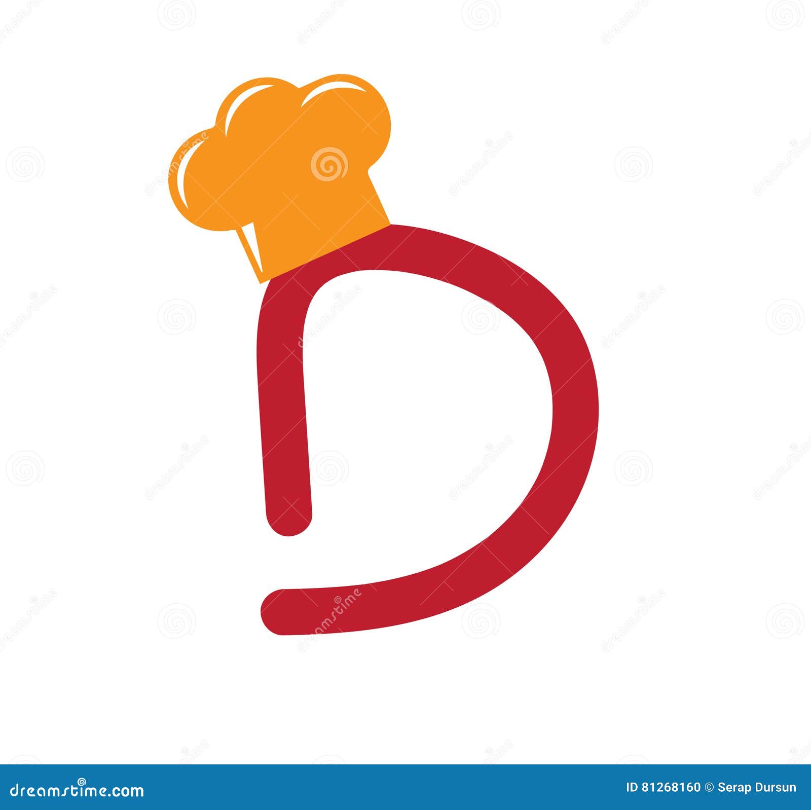 Cook Themed Alphabet Design Concept: D Stock Vector - Illustration of ...