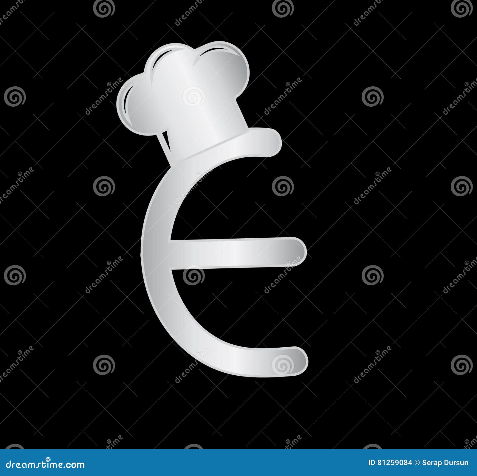 Cook Themed Alphabet Design Concept: E Stock Vector - Illustration of ...