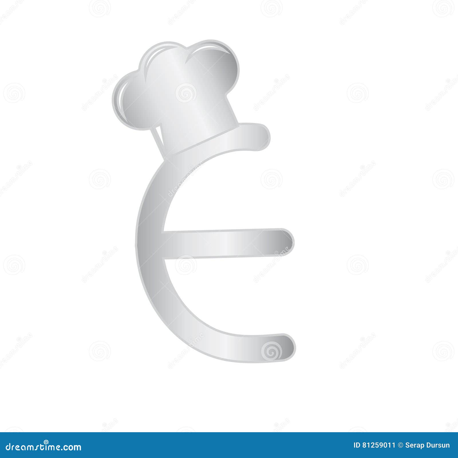 Cook Themed Alphabet Design Concept: E Stock Vector - Illustration of ...
