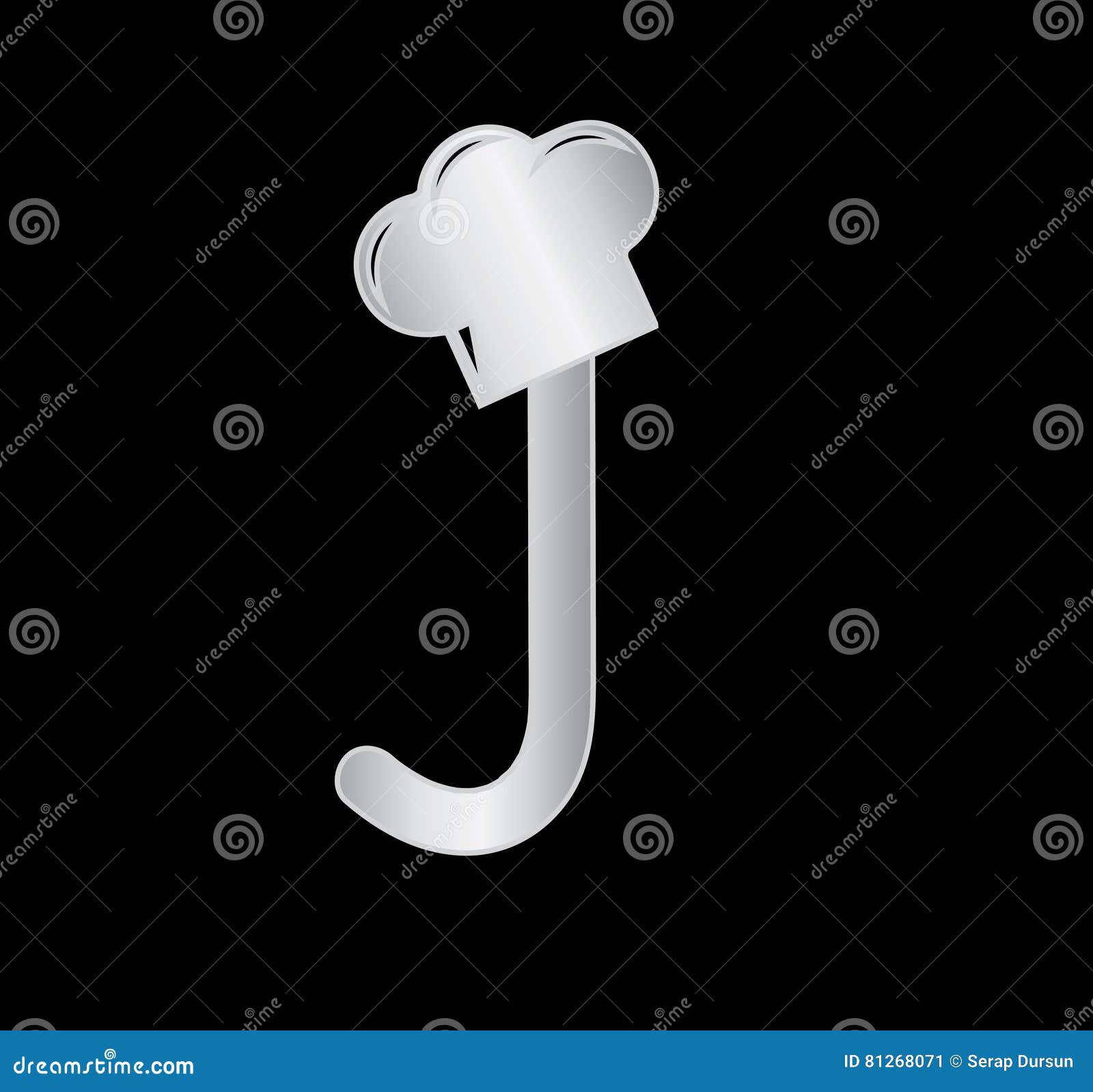 Cook Themed Alphabet Design Concept: J Stock Illustration ...