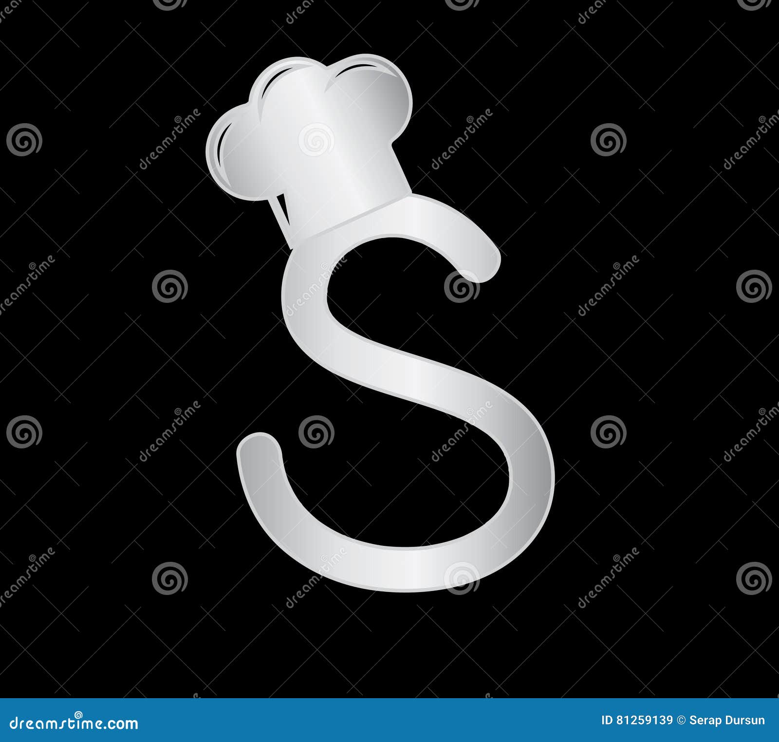 Cook Themed Alphabet Design Concept: S Stock Vector - Illustration of ...