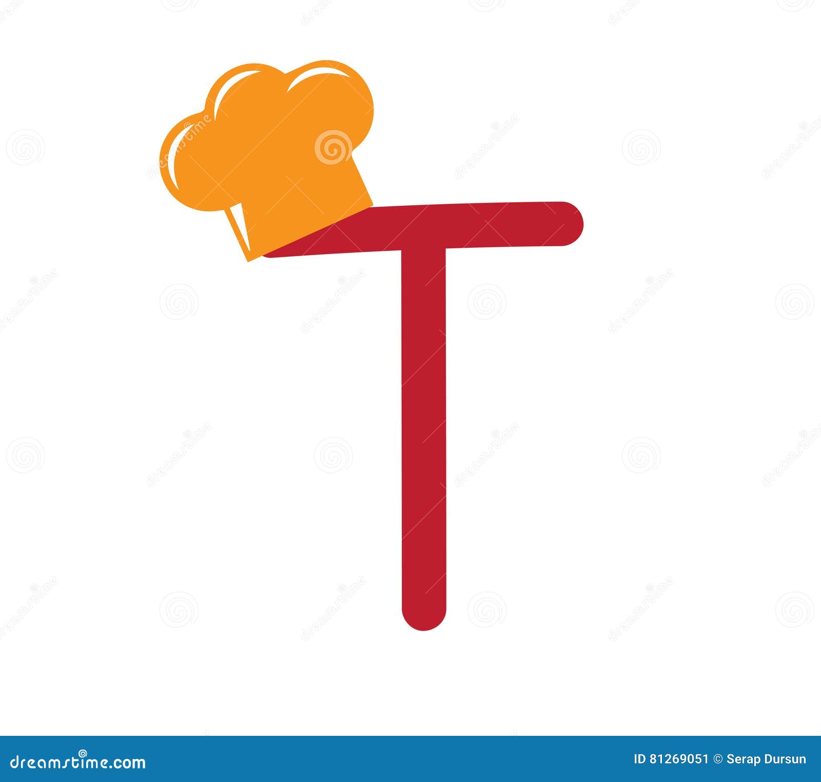 Cook Themed Alphabet Design Concept: T Stock Illustration ...