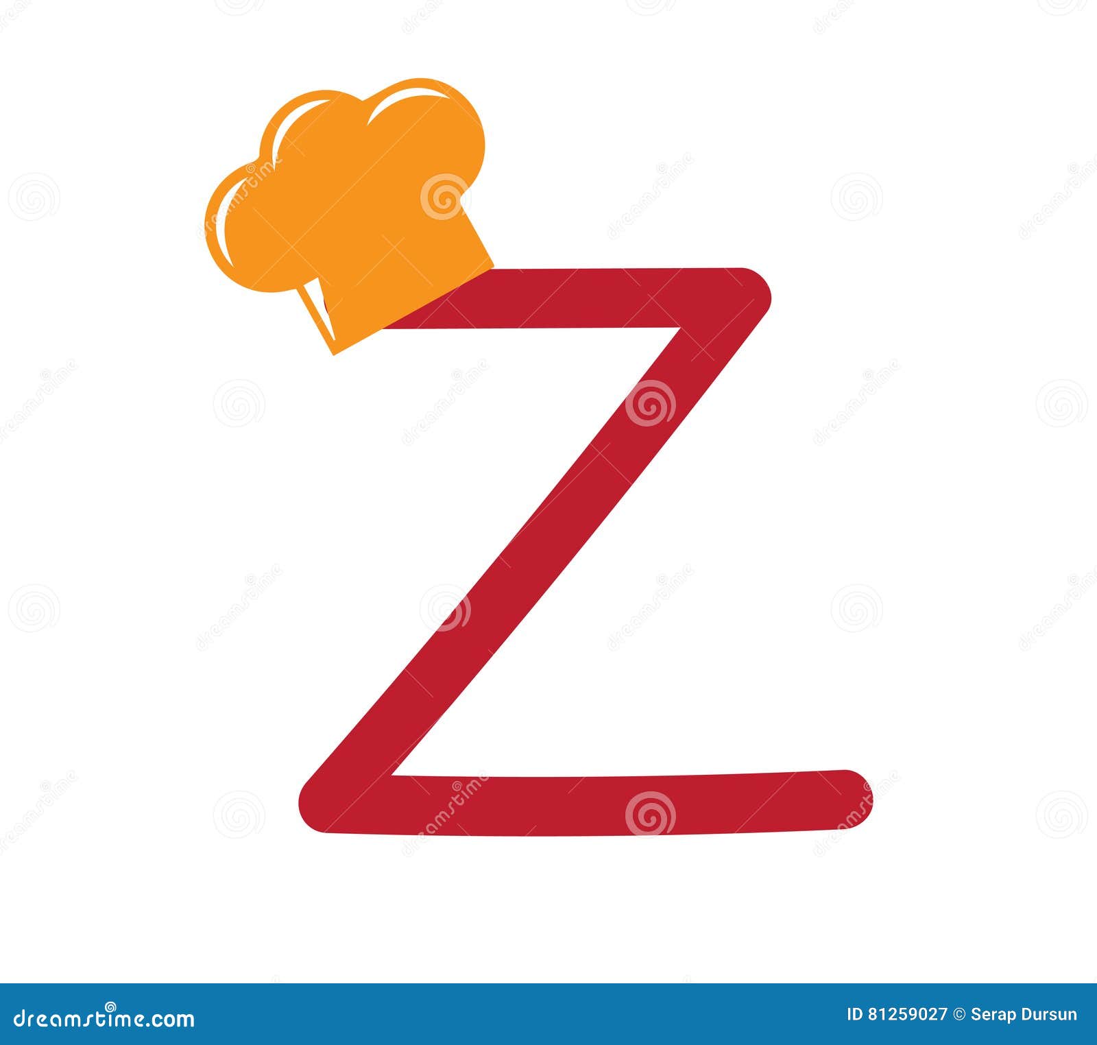 Cook Themed Alphabet Design Concept: Z Stock Vector - Illustration of ...