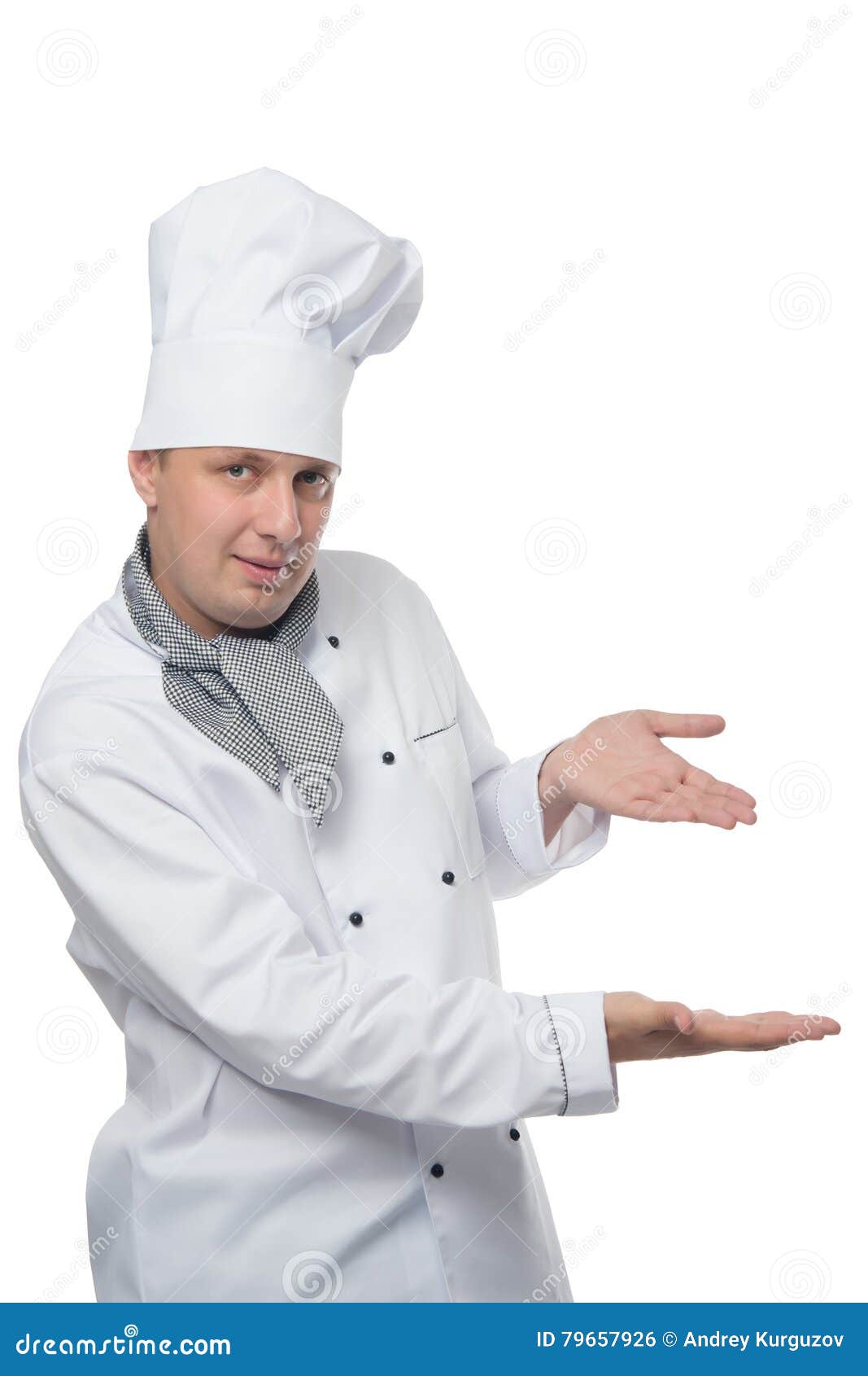 Cook Two Hands Making a Place for an Inscription Stock Photo - Image of ...