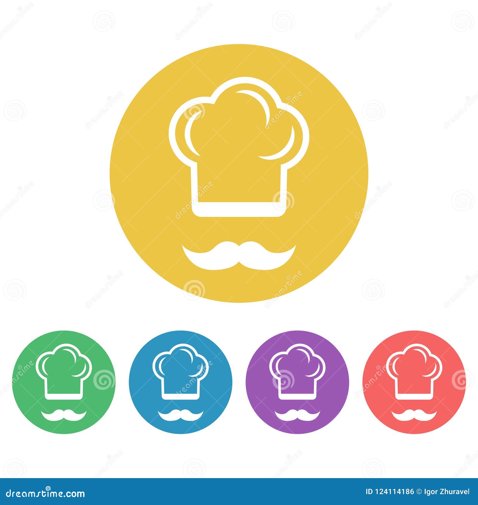 Cook Colored Emoji Sticker Icon. Element Of Emoji For Mobile Concept ...