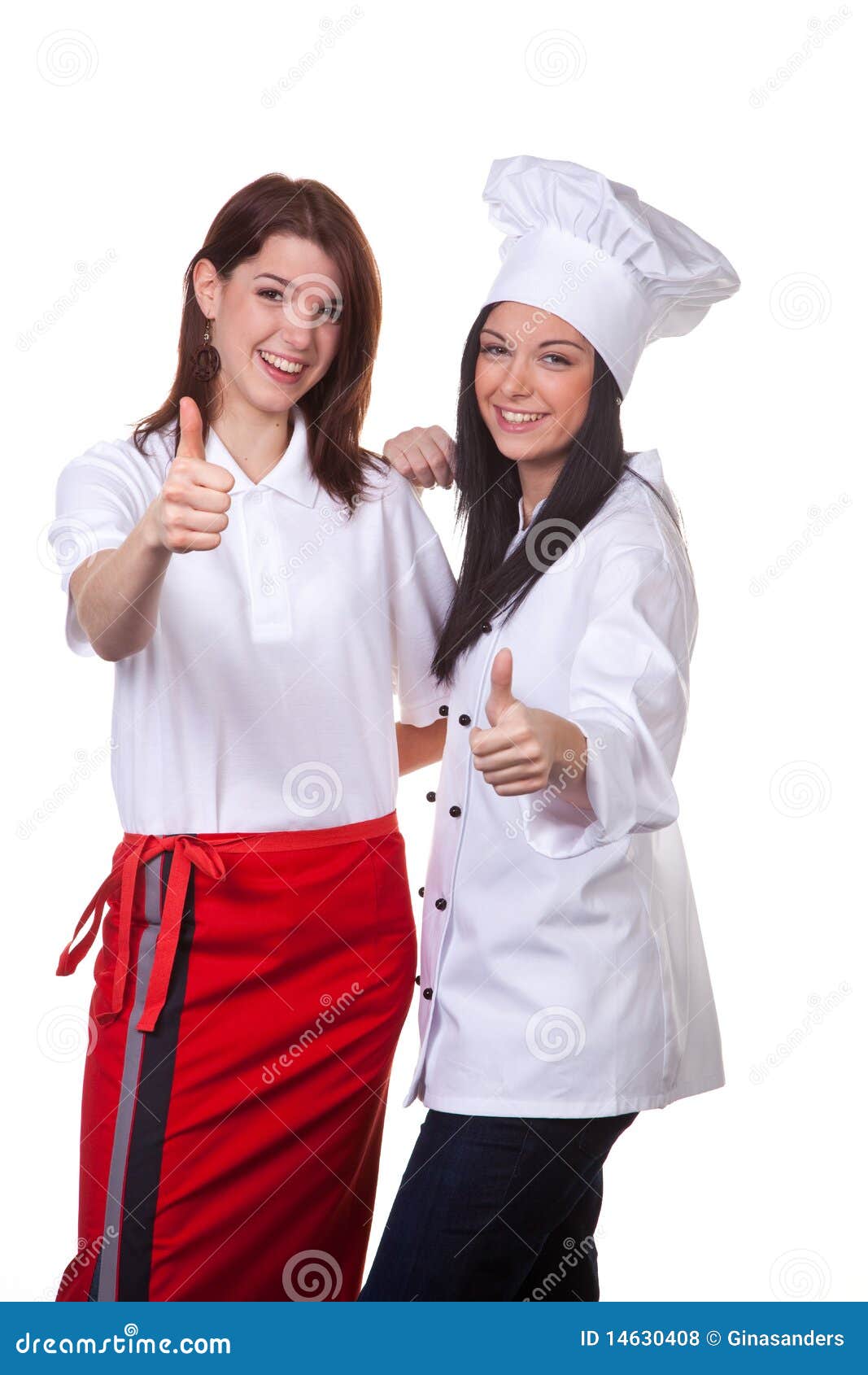 Cook and waitress talk stock photo. Image of apprenticeship - 14630408