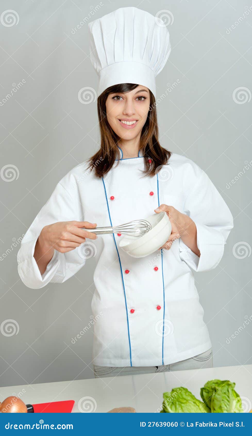 Cook with whisk stock photo. Image of adult, toque, restaurant - 27639060