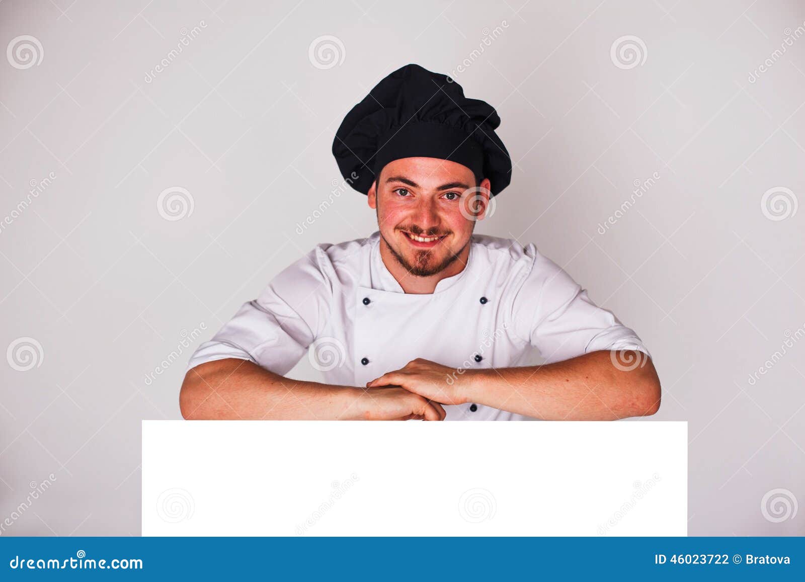 Cook on White Background Relies Stock Photo - Image of person, menu ...