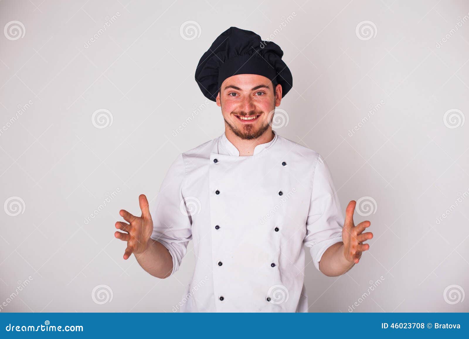 Cook on white background stock photo. Image of inscription - 46023708