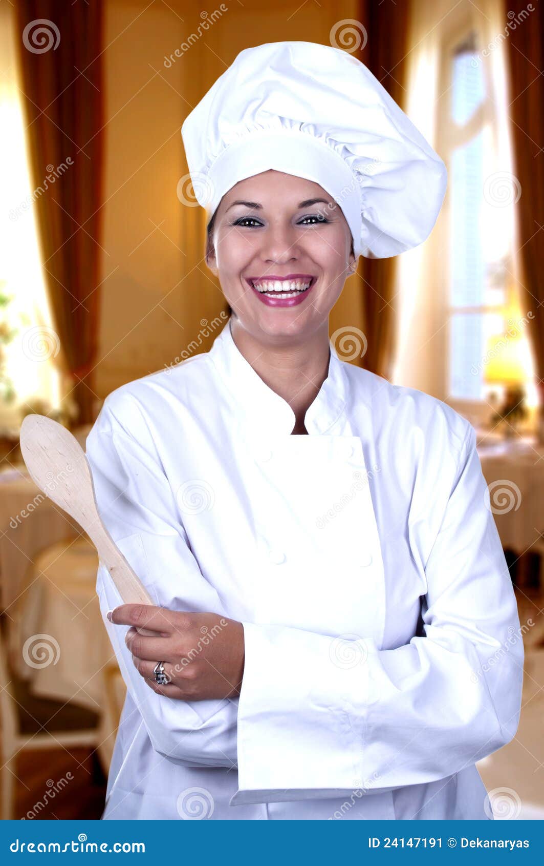 Cook woman stock image. Image of gesture, career, industry - 24147191
