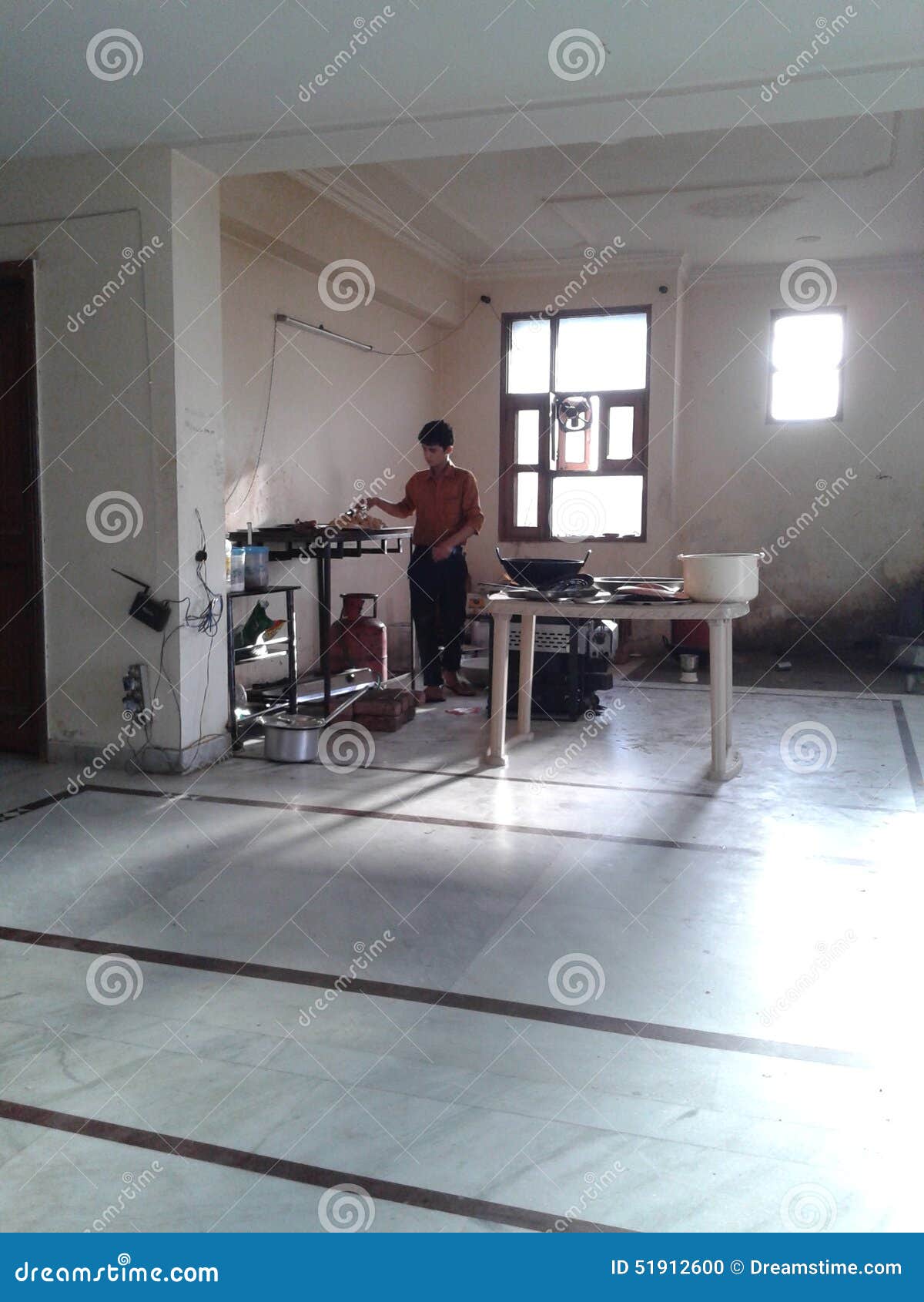 Cook at work editorial image. Image of talking, environment - 51912600