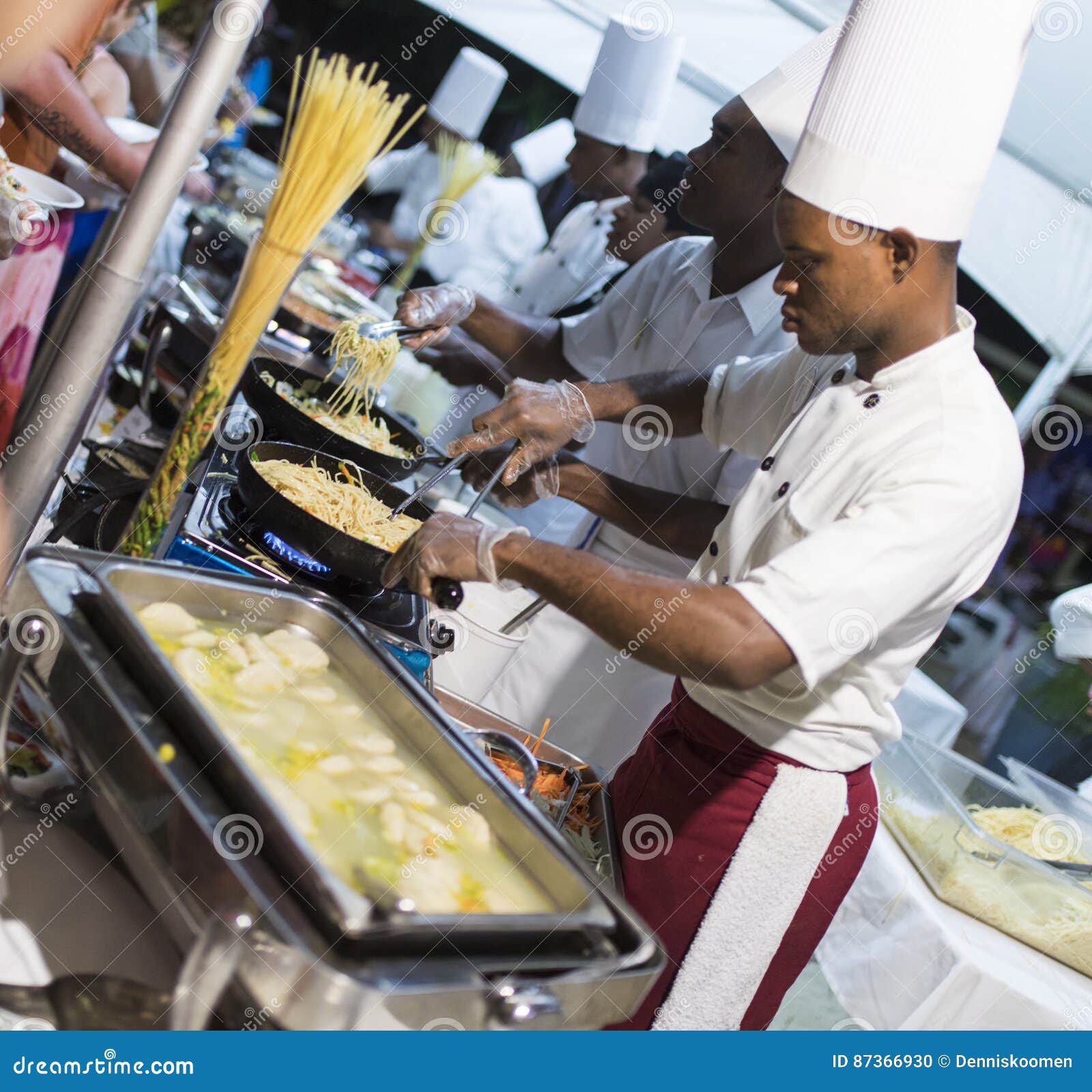 Cook at work editorial image. Image of jamaica, kitchen - 87366930