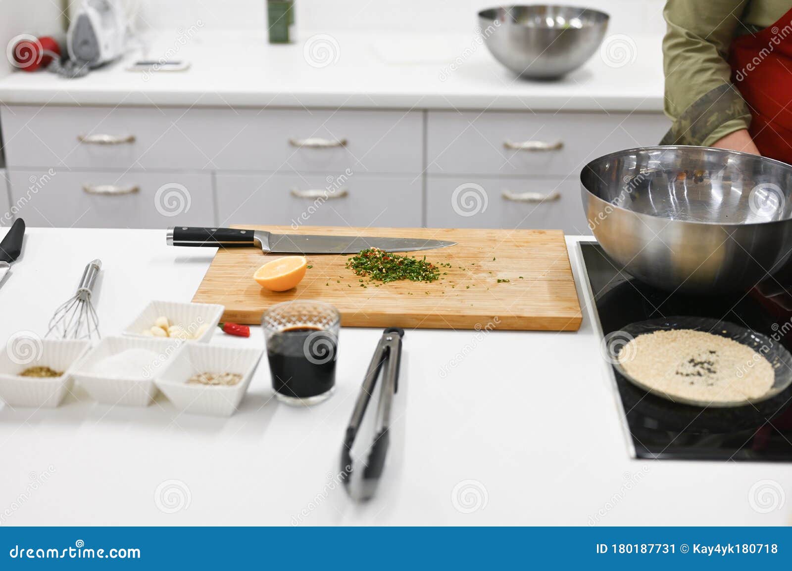 Cook at Work in the Kitchen. Cook in the Kitchen Stock Image - Image of ...