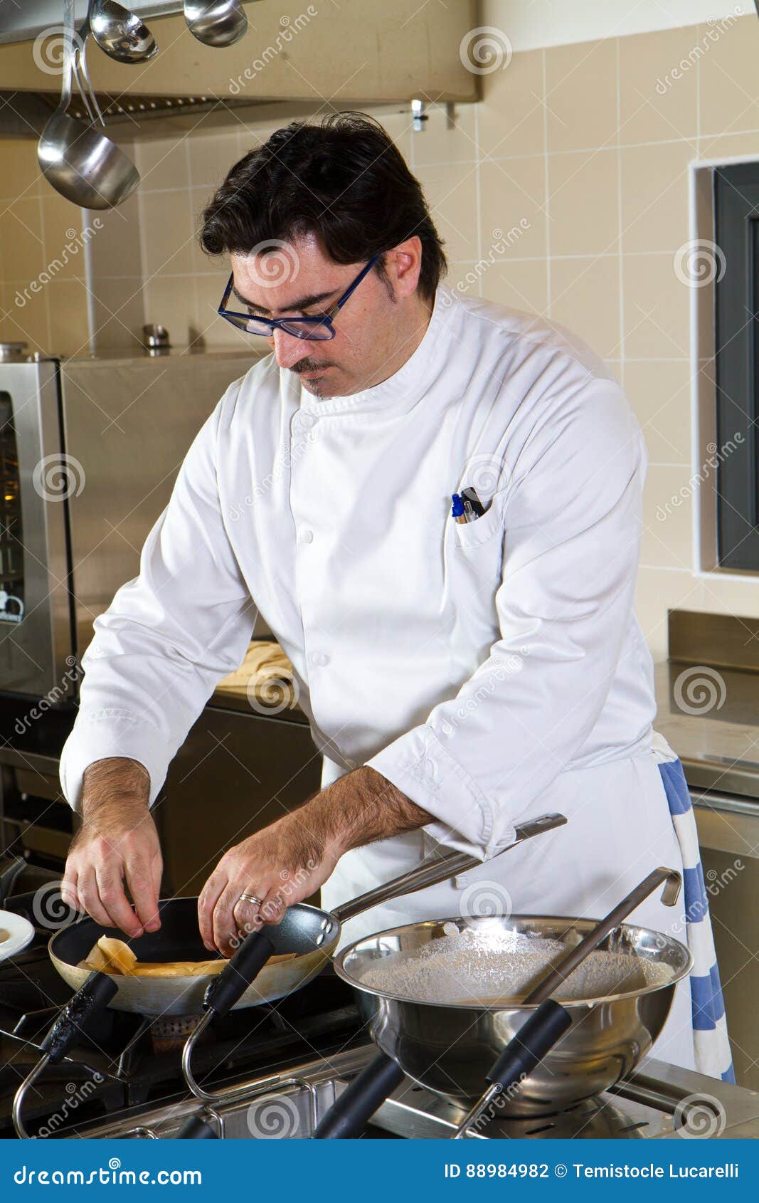 Cook at work stock photo. Image of bowl, cooking, sandwich - 88984982