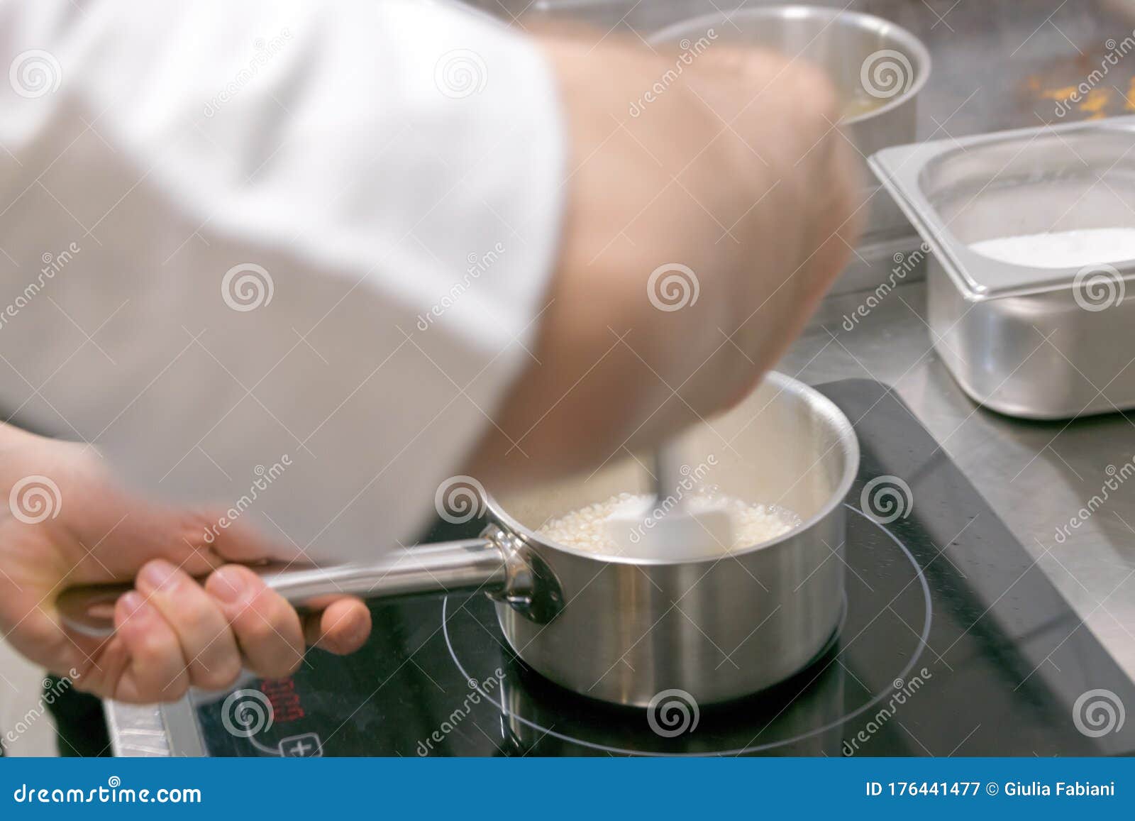 Cook at Work in the Restaurant Kitchen Stock Image - Image of homemade ...