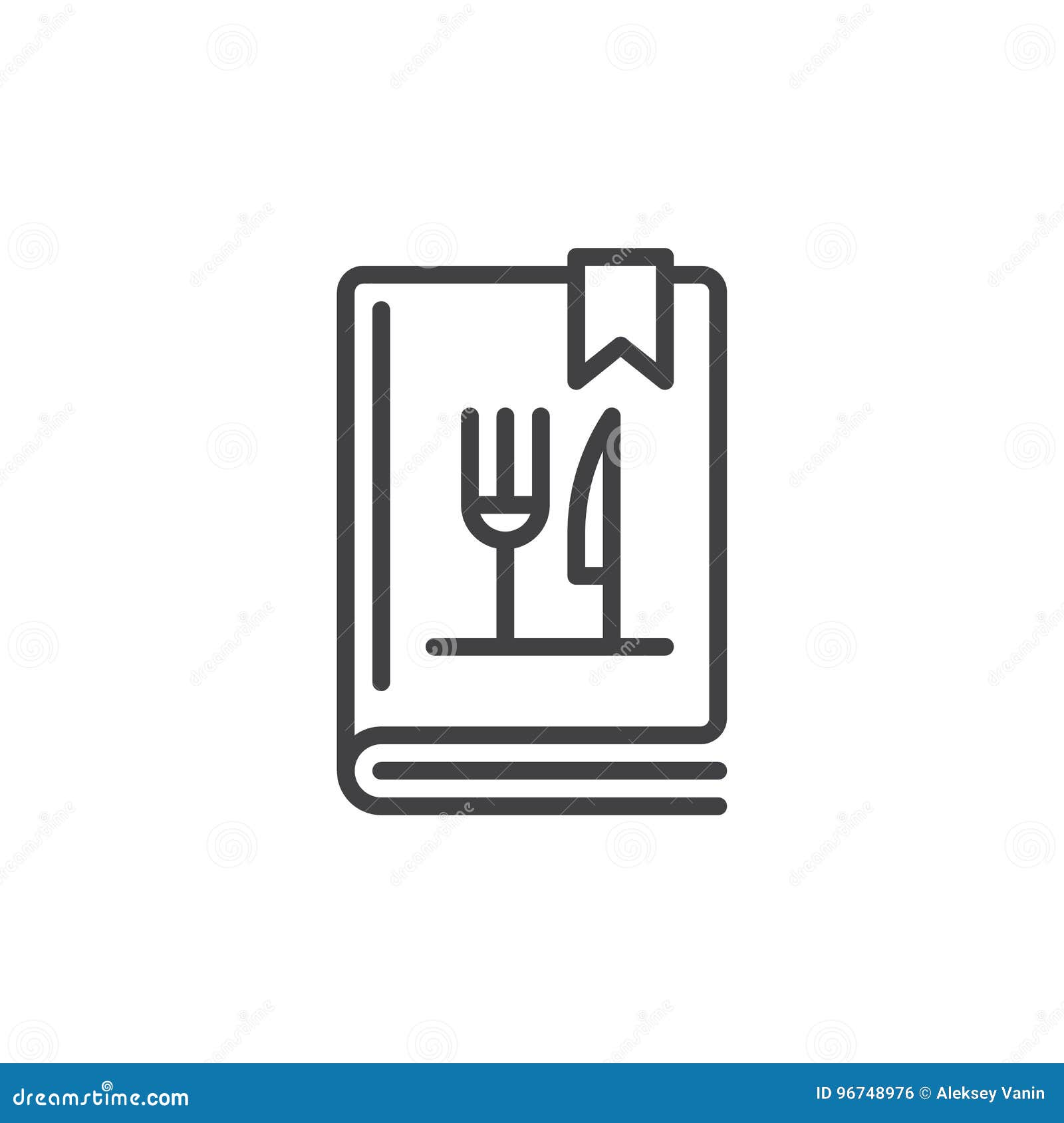 Cookbook Line Icon, Outline Vector Sign, Linear Style Pictogram ... Cookbook Line Icon, Outline Vector Sign, Linear Style Pictogram ...