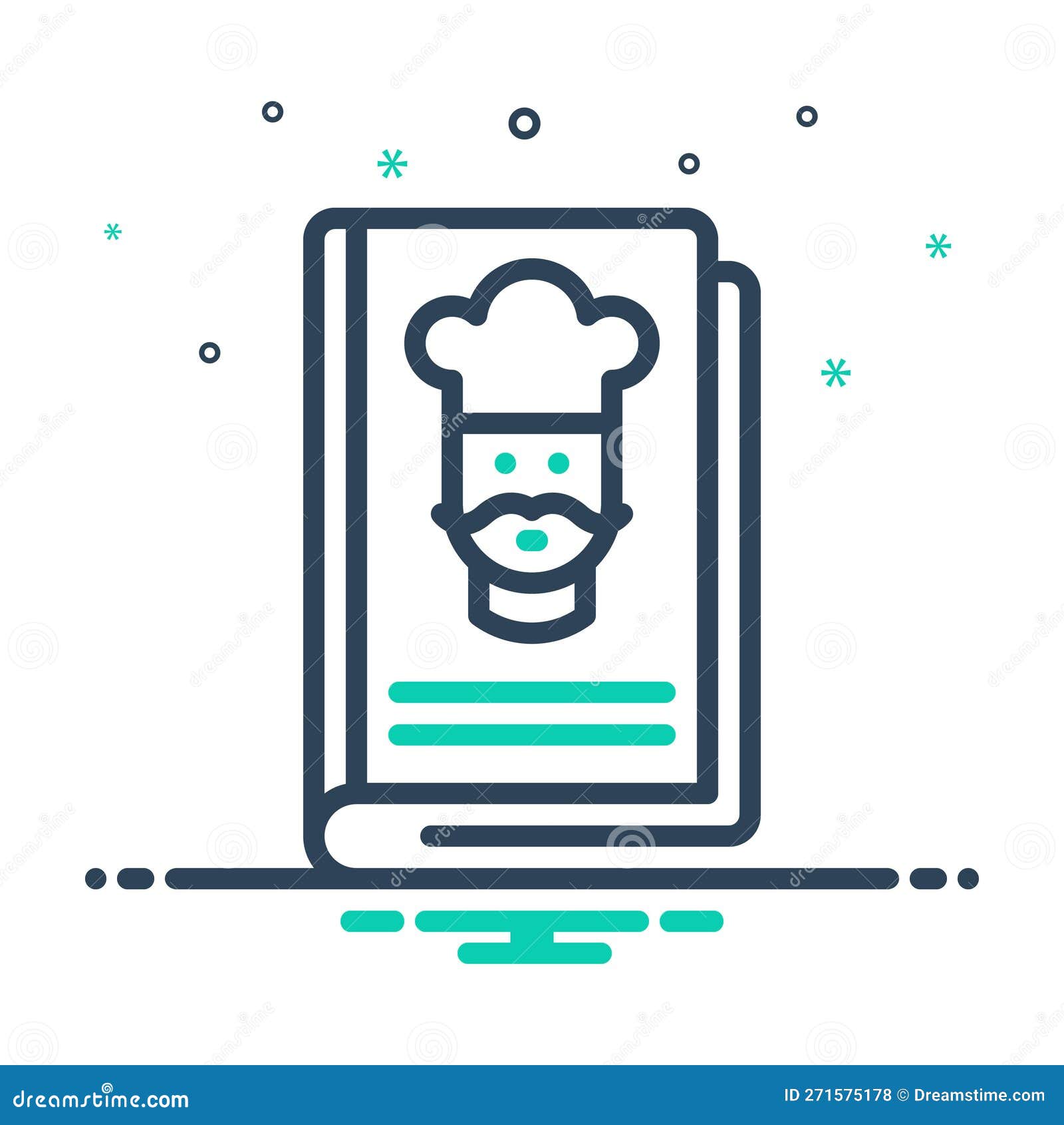 Mix Icon for Cookbook, Cookery and Kitchen Stock Vector - Illustration ...