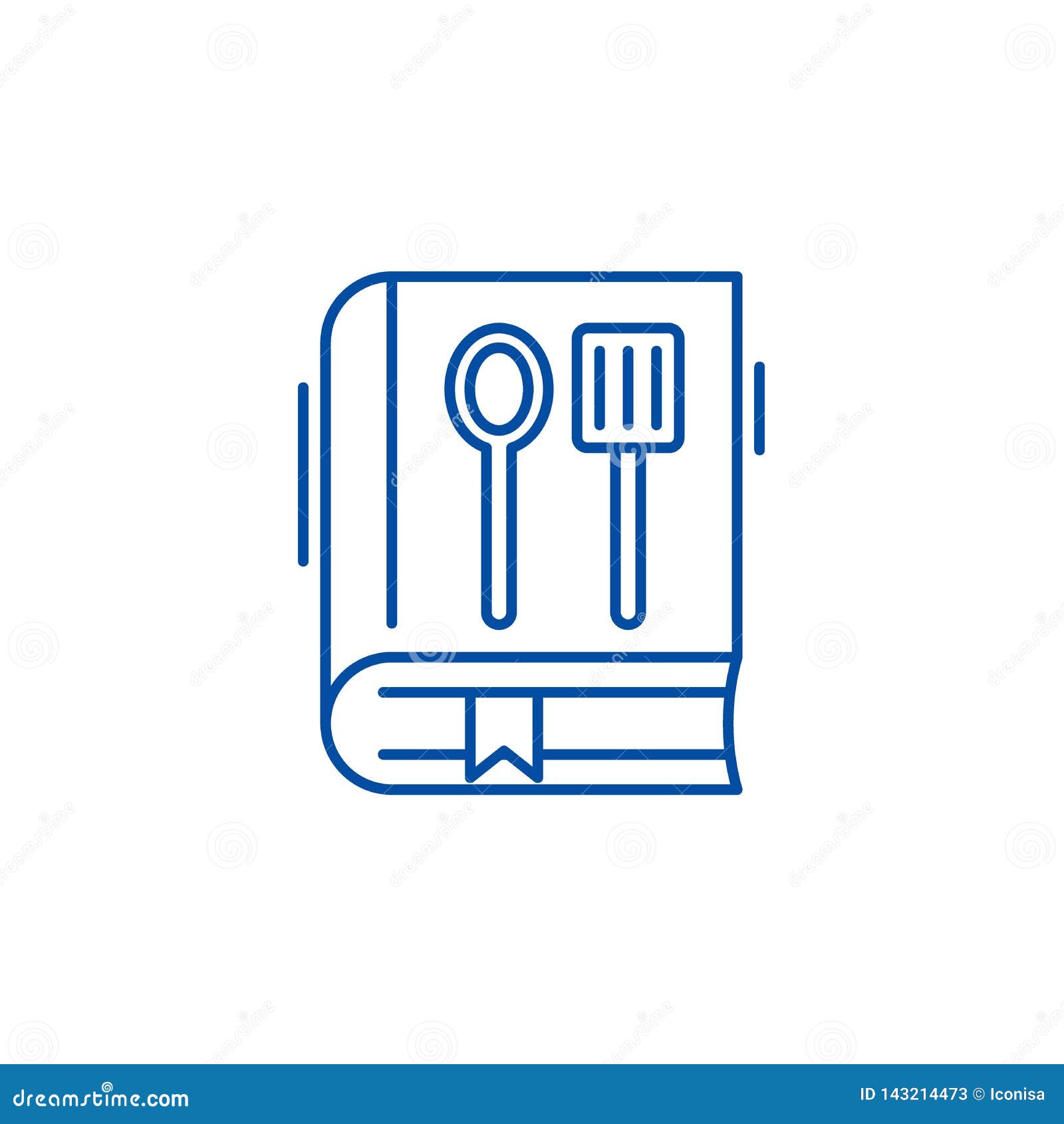 Cookbook Line Icon Concept. Cookbook Flat Vector Symbol, Sign, Outline ... Cookbook Line Icon Concept. Cookbook Flat Vector Symbol, Sign, Outline ...