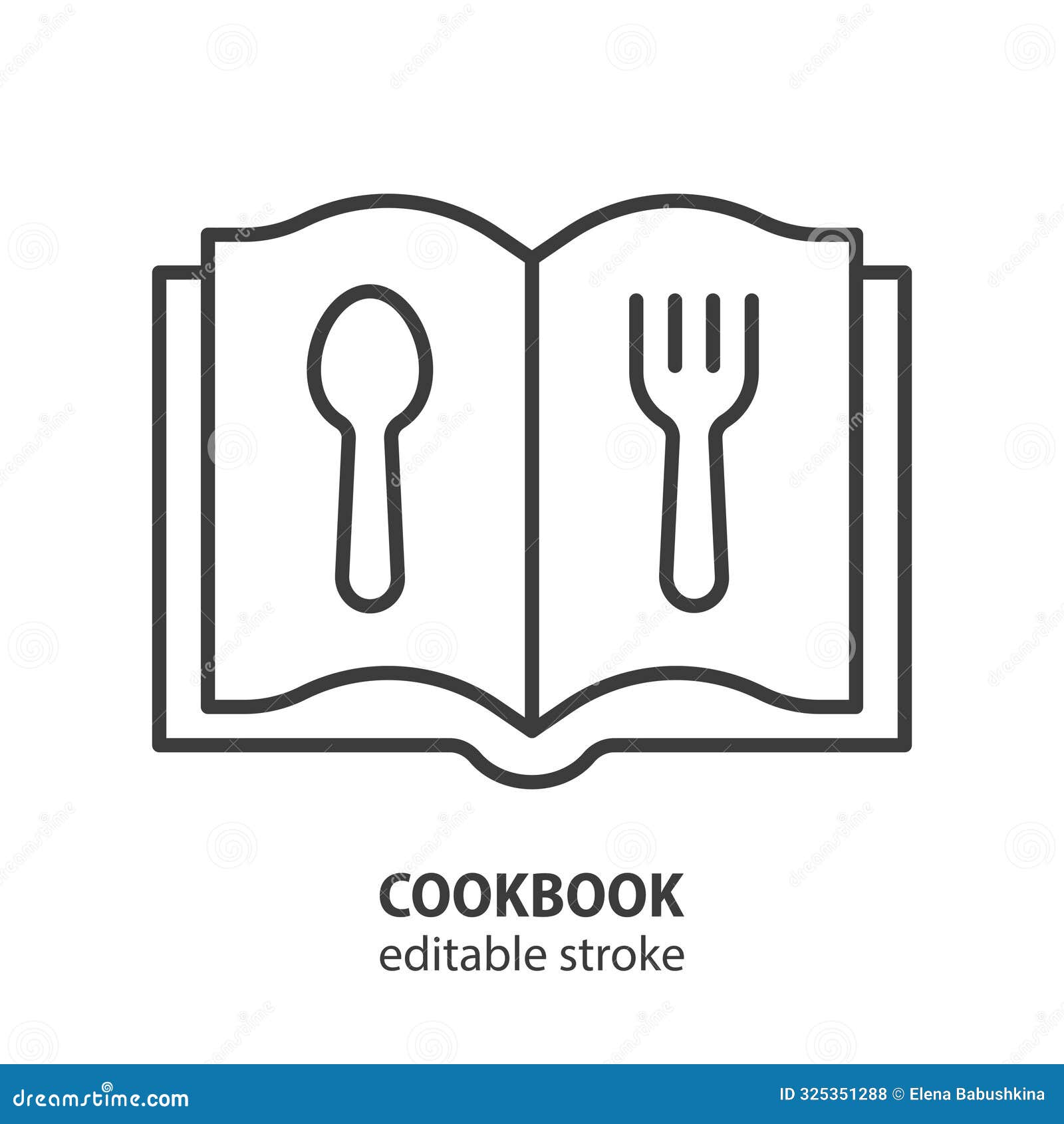 Cookbook Line Icon. Cooking Vector Illustration Stock Illustration ...