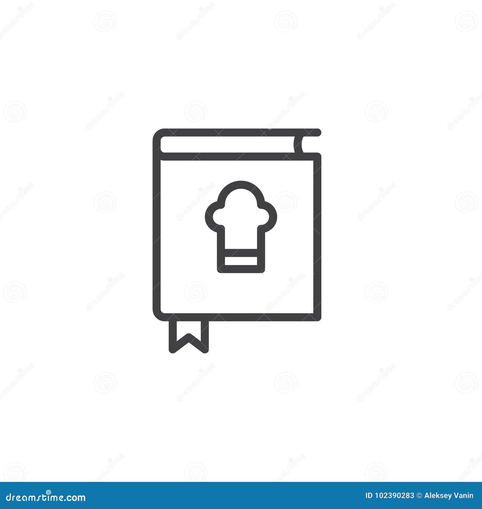 Cookbook Line Icon, Outline Vector Sign, Linear Style Pictogram ... Cookbook Line Icon, Outline Vector Sign, Linear Style Pictogram ...